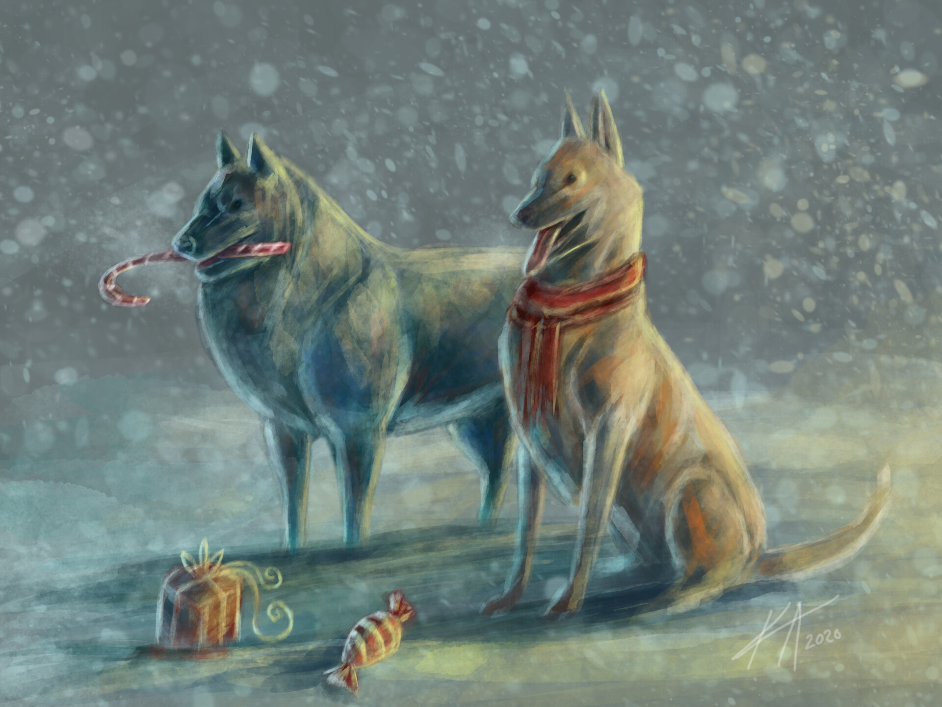 ArtStation - Snow dogs 2020