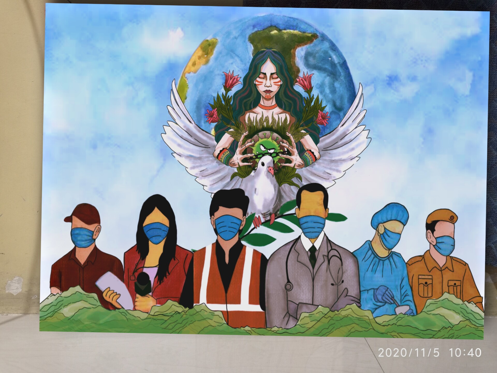 ArtStation - Poster Making Commission: Suppressing Pandemic