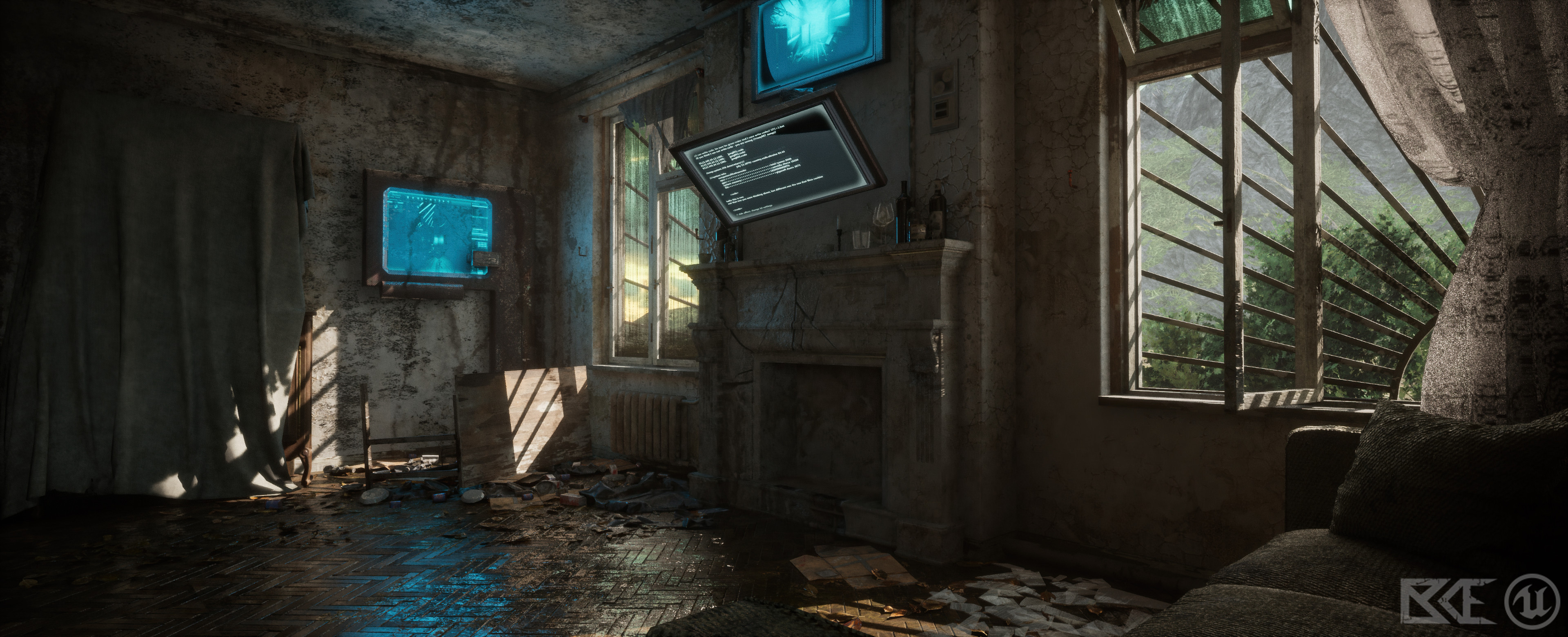 Santiago P.G. Art - Cyberpunk Dystopian House