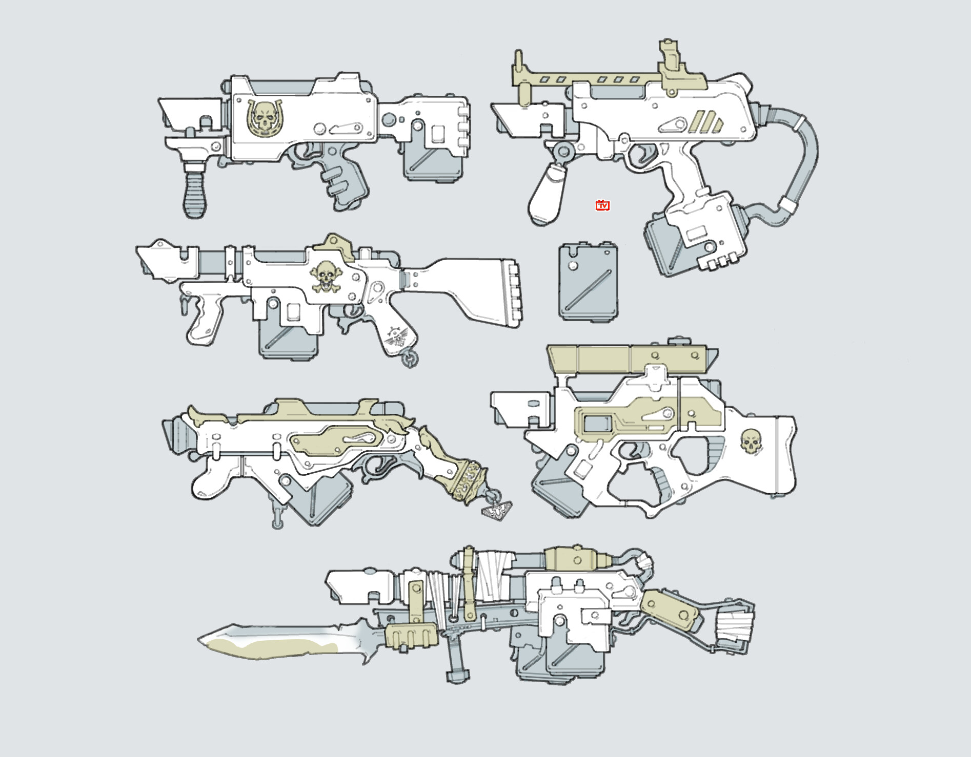 ArtStation - Imperial Lasgun SMG Weapon Set