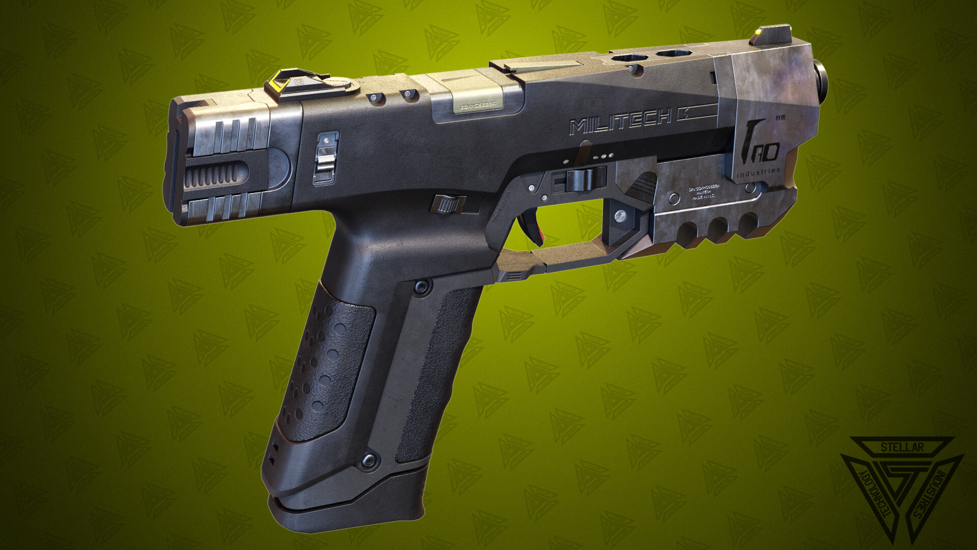 Stellar Works - Militech 9mm Pistol | Cyberpunk 2077 Fan Art