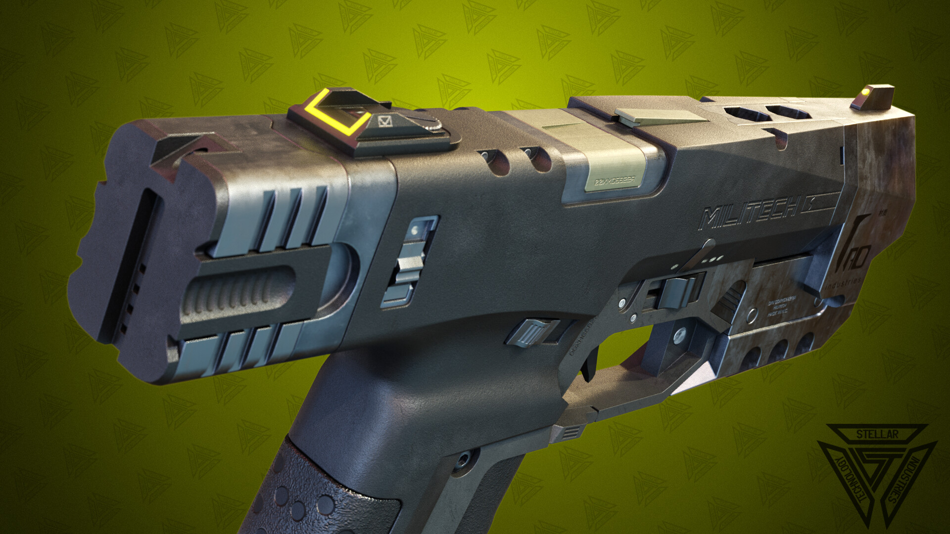 Stellar Works - Militech 9mm Pistol | Cyberpunk 2077 Fan Art