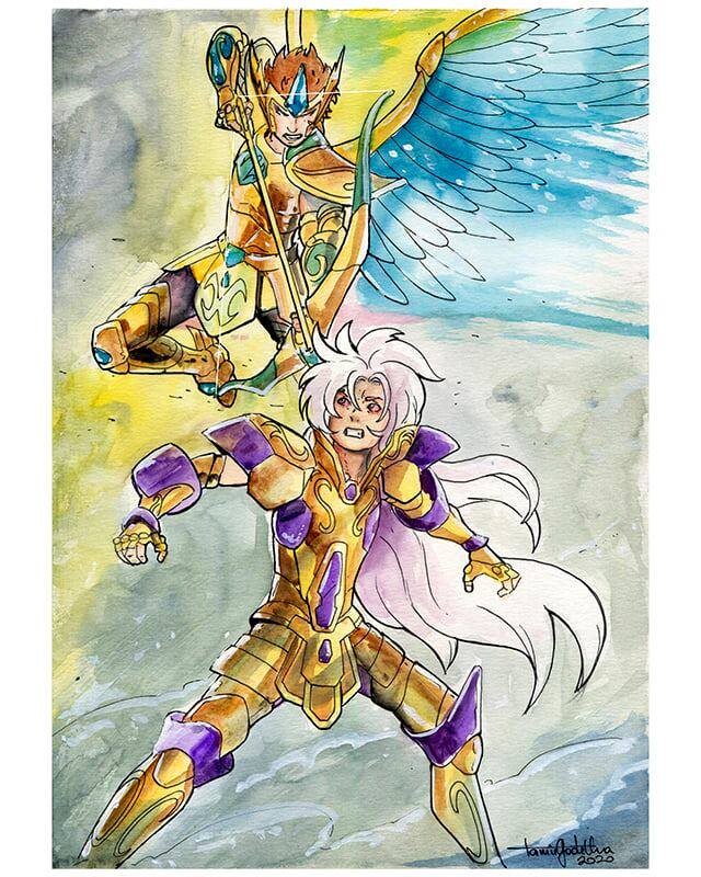 ArtStation - Saint Seiya Aiolos Vs Saga