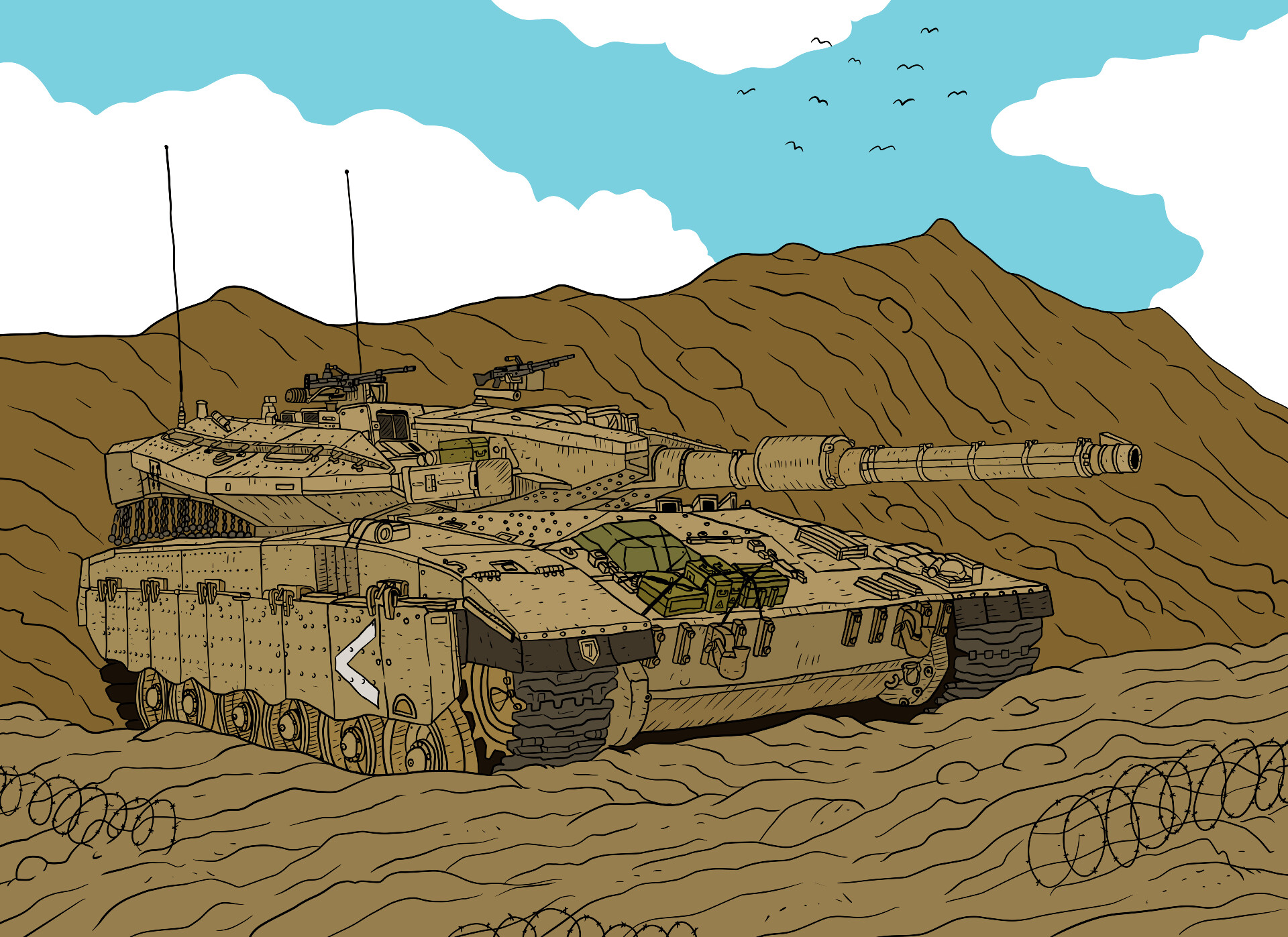 ArtStation - a IDF merkava main battle tank.