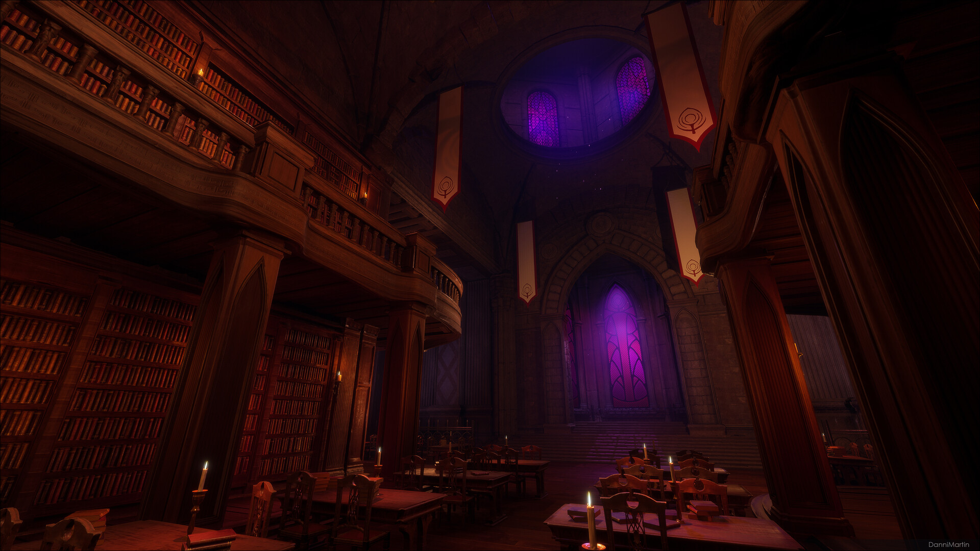 ArtStation - Garreg Mach Monastery - Library Reimagined