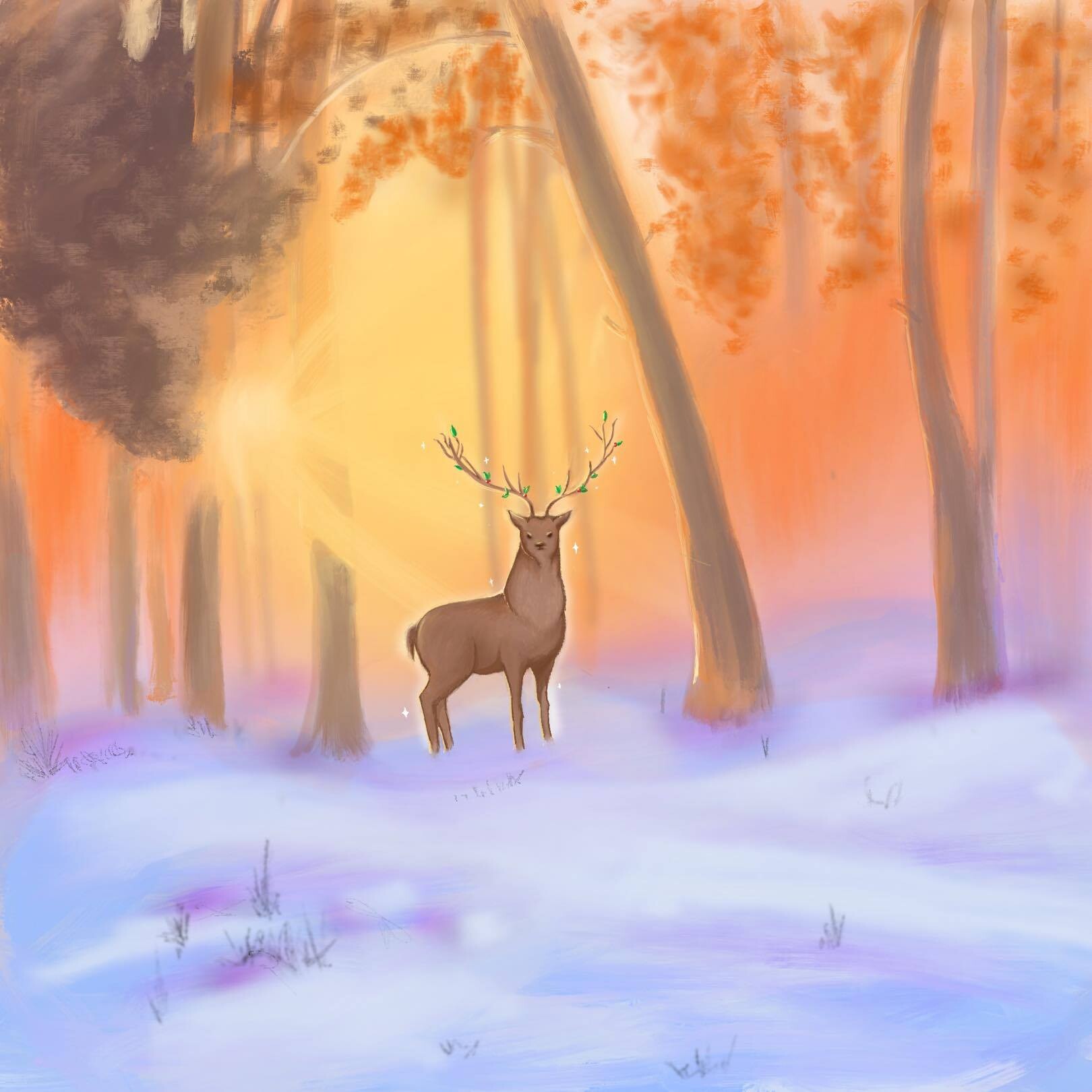 ArtStation - Winter Forest spirit