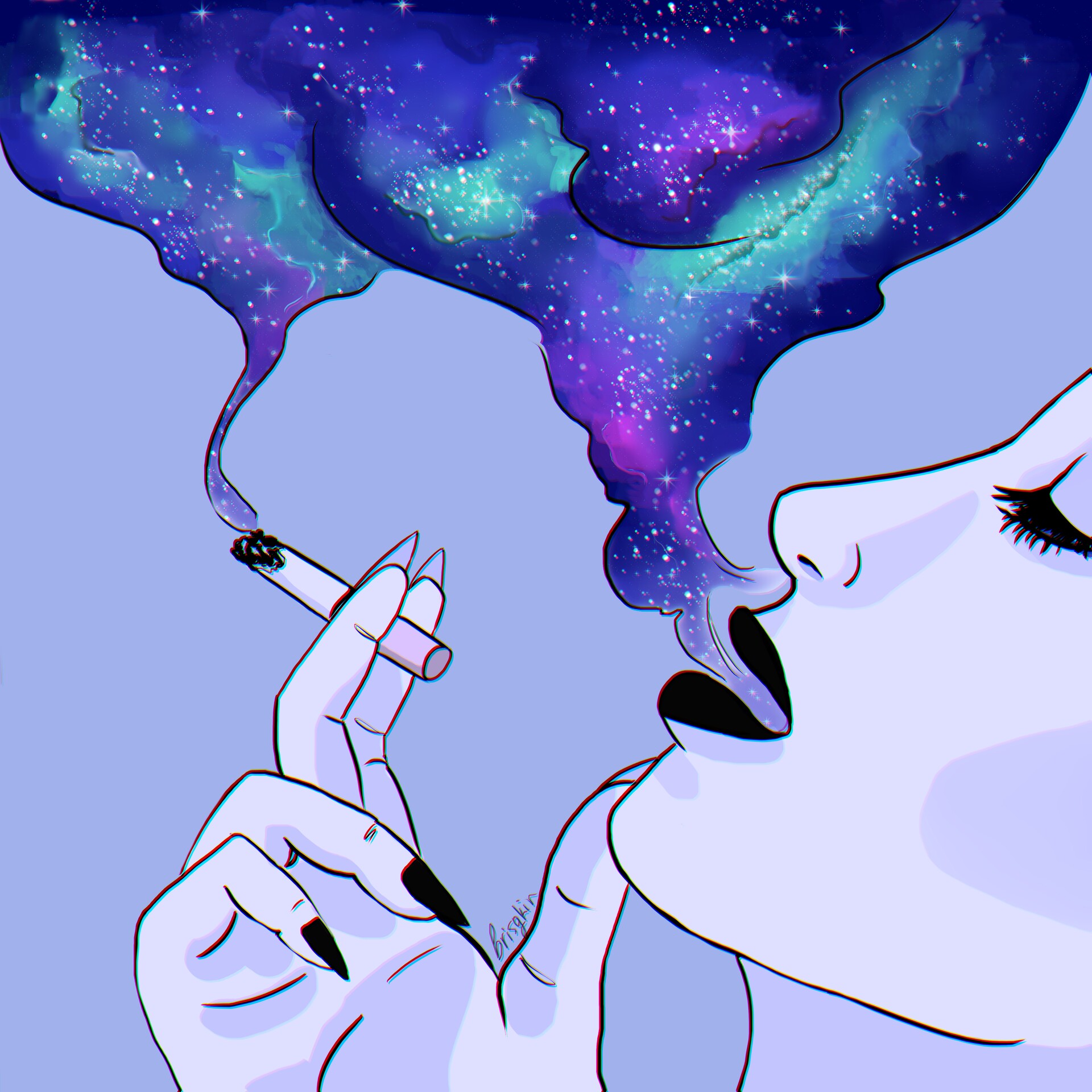 how to draw smoke digital art