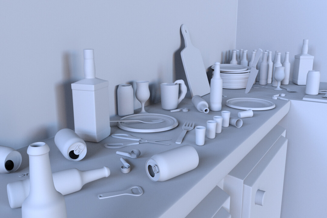 ArtStation - 3D kitchen props