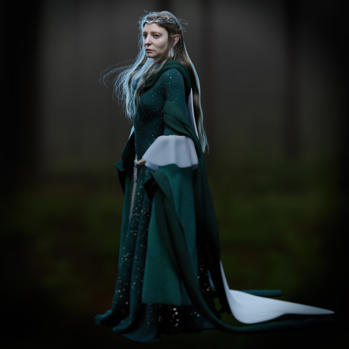 ArtStation - Elf character based on Galadriel