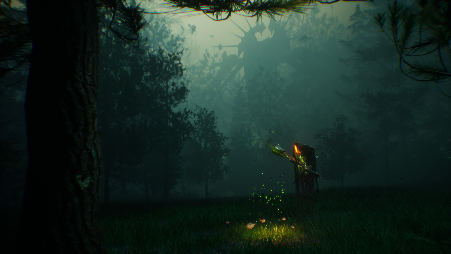 ArtStation - UE4 forest night lighting