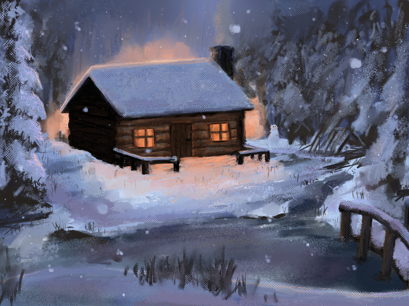 ArtStation - Snow Cabin