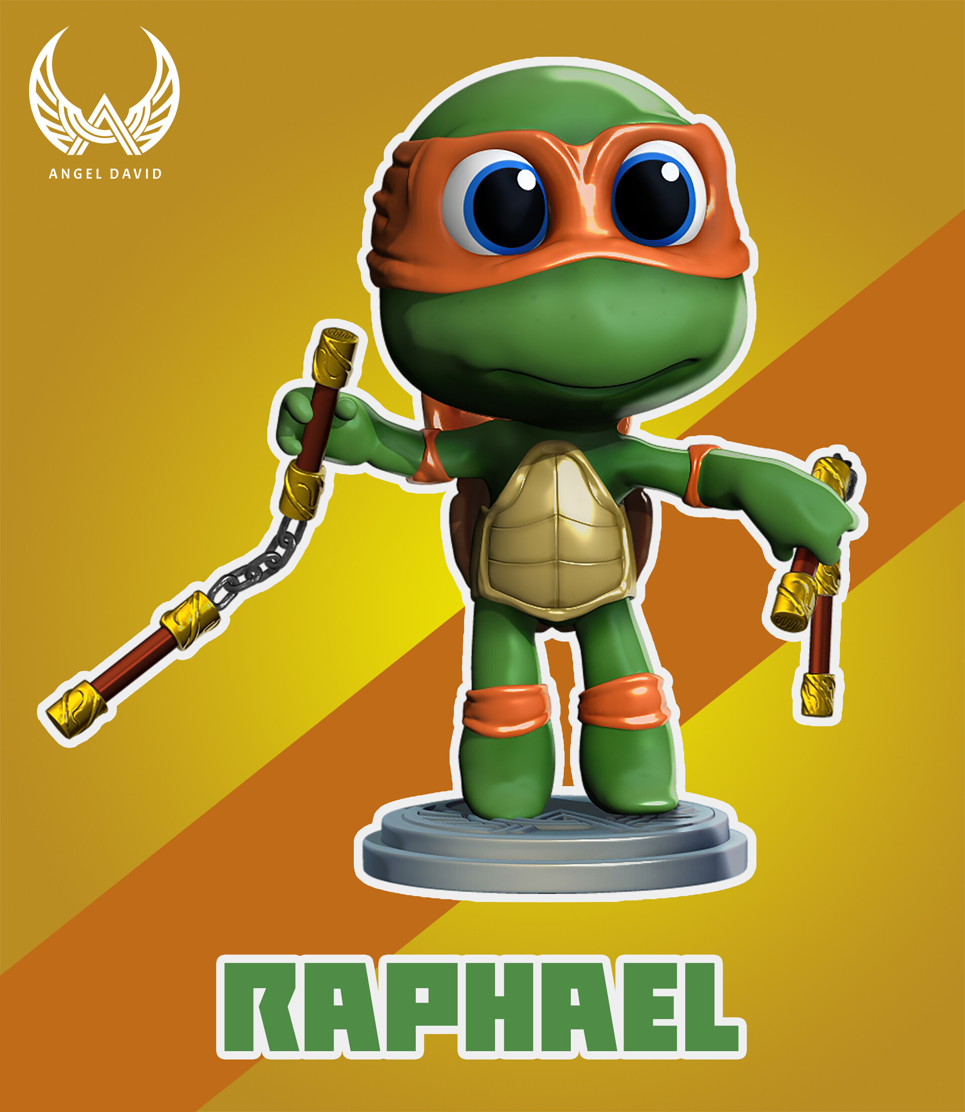 Angel David - Mutant Turtle Ninja Raphael - Zbrush Sculpt