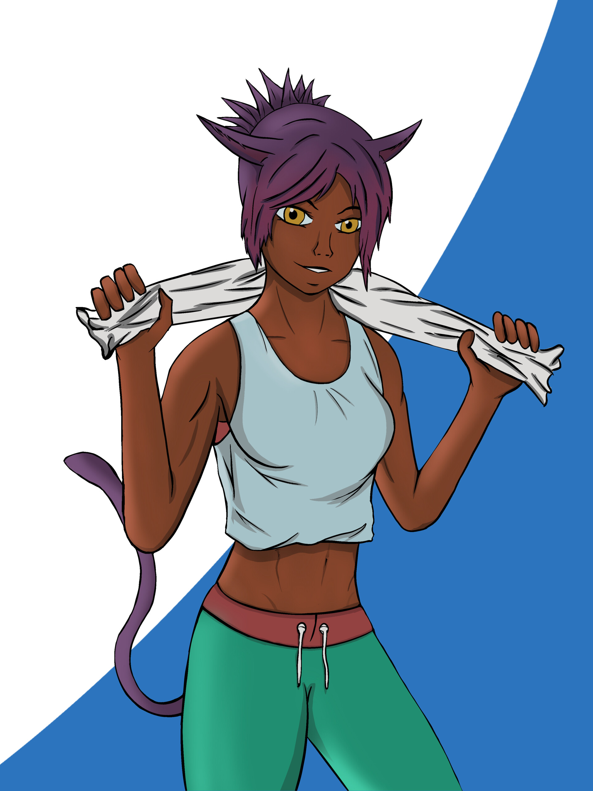 ArtStation - Evie at the Gym