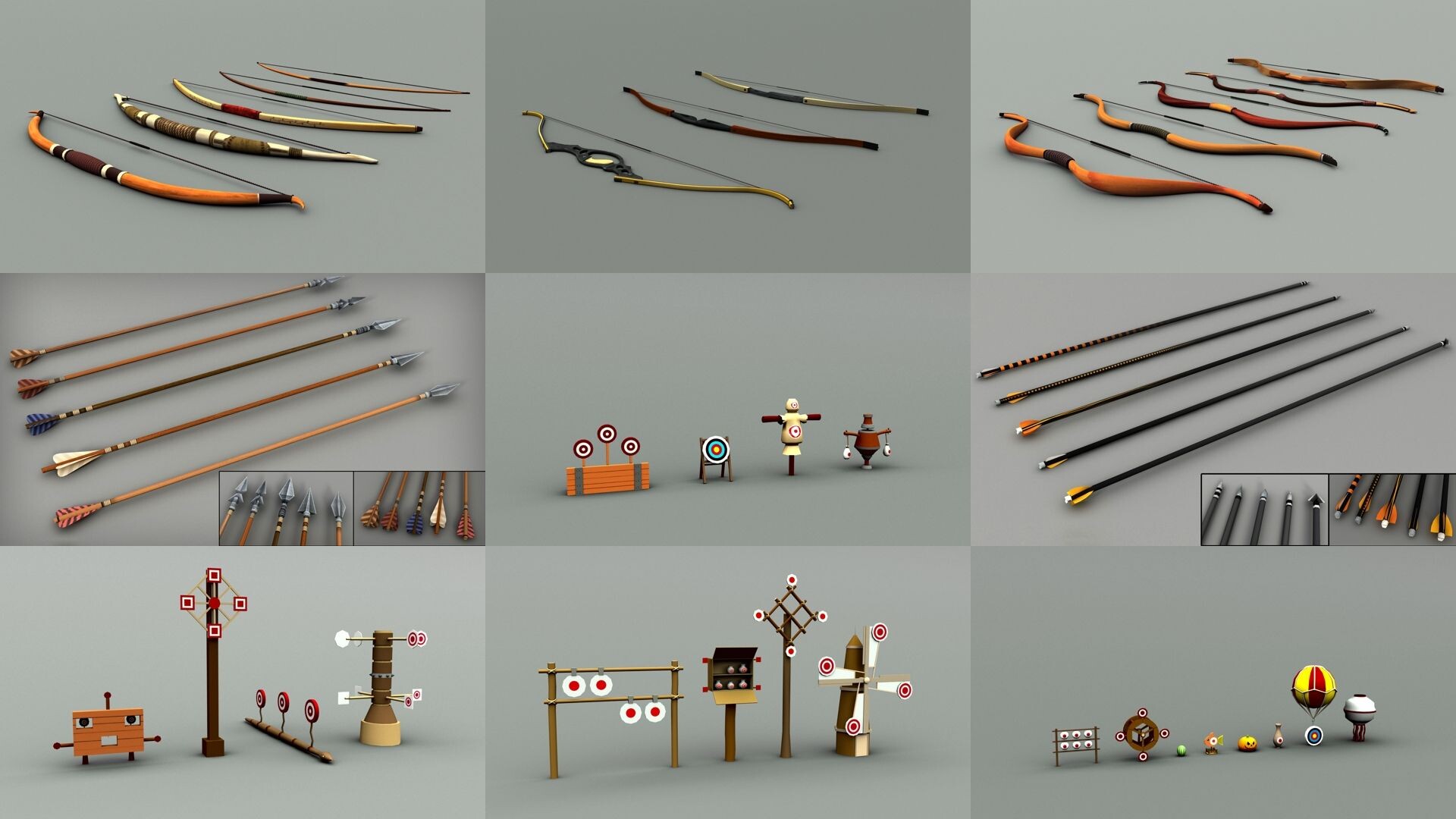 ArtStation - Archery props (Mobile game)