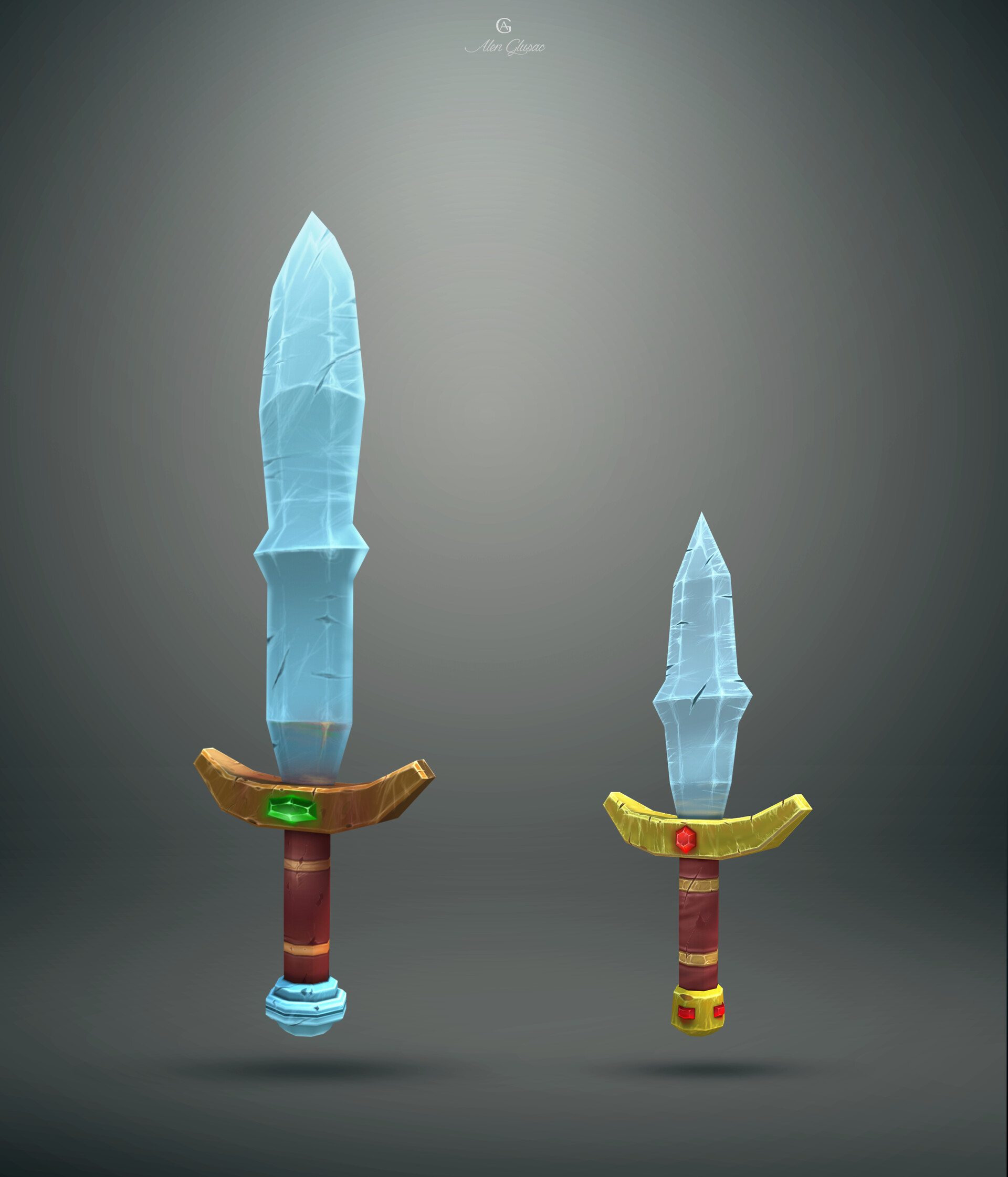 ArtStation - Stylized sword and dagger
