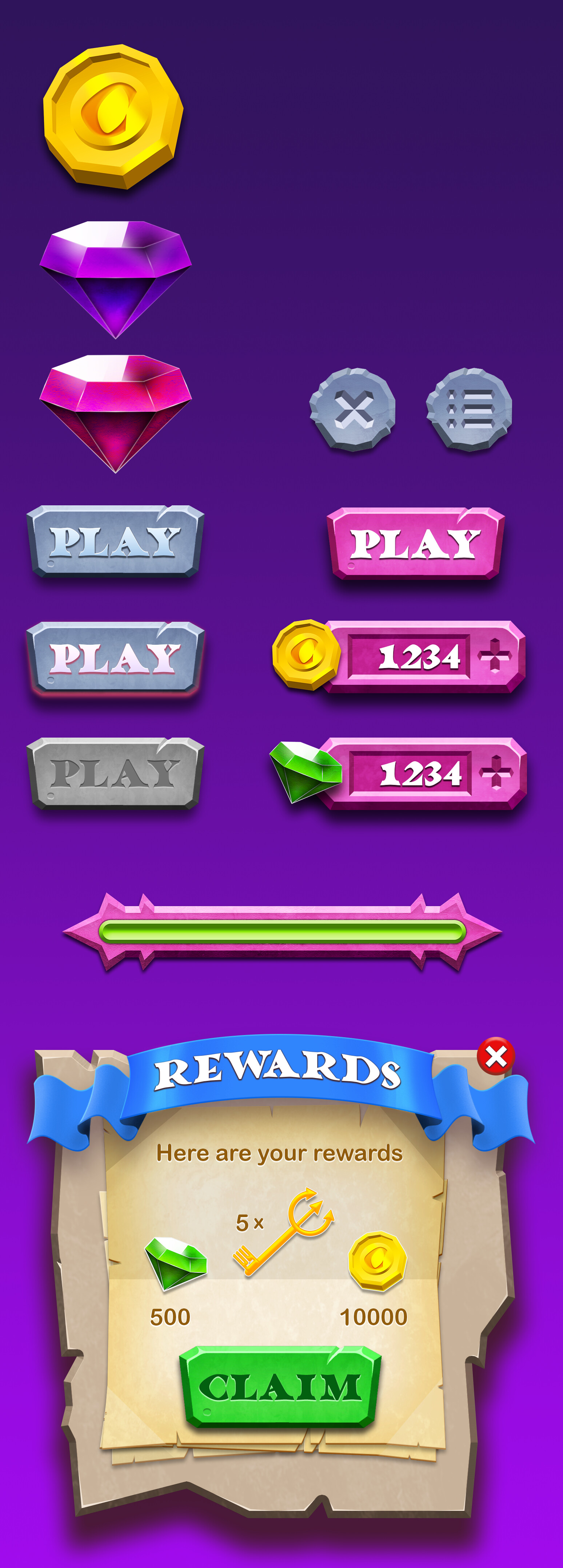 ArtStation - Personal work - Generic UI assets