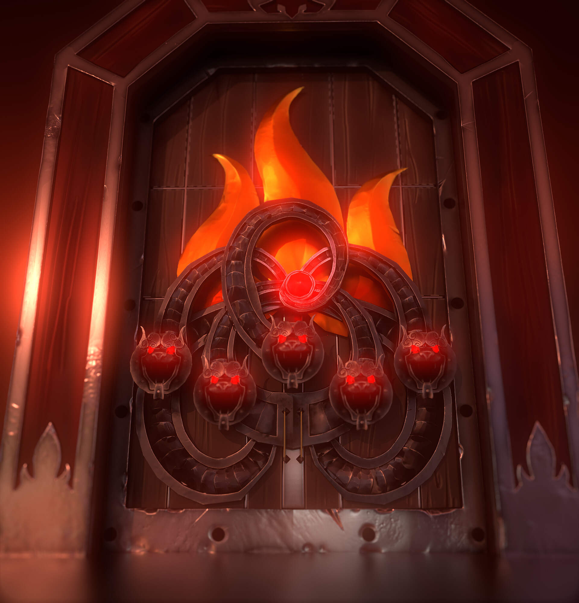 ArtStation - Avatar Roku's Sanctuary Doors 3D Model