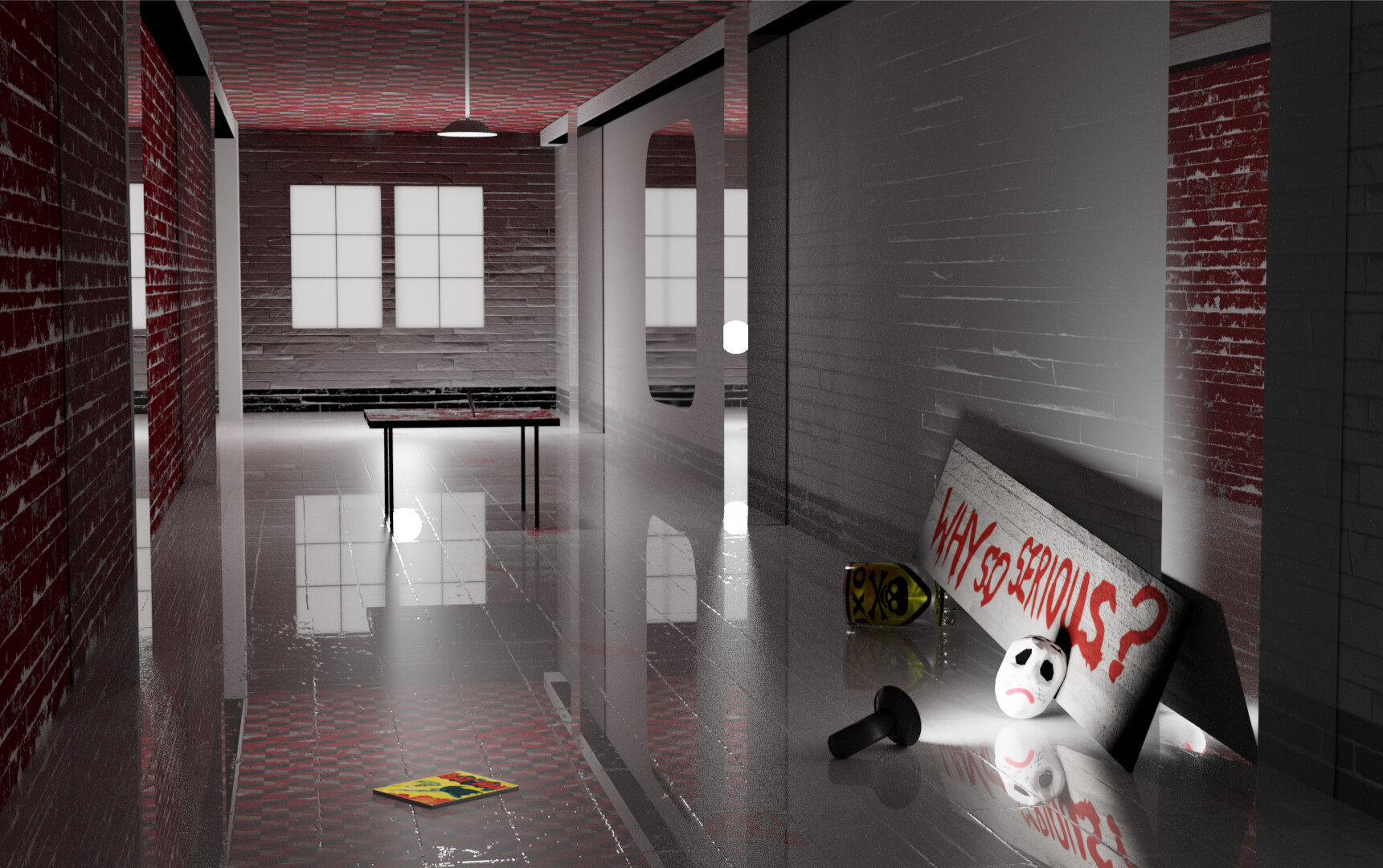 ArtStation - Into the Joker's Arkham Asylum room