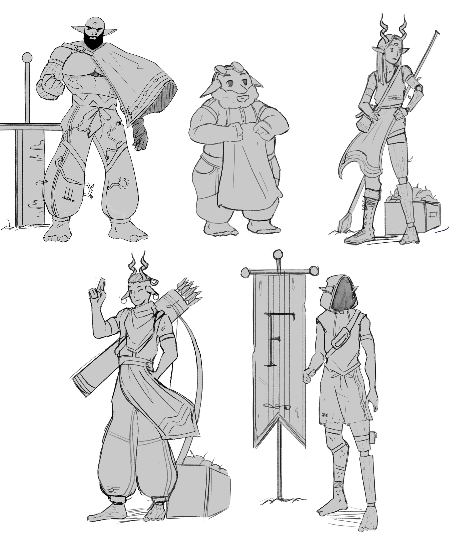 ArtStation - RPG Character Sketches