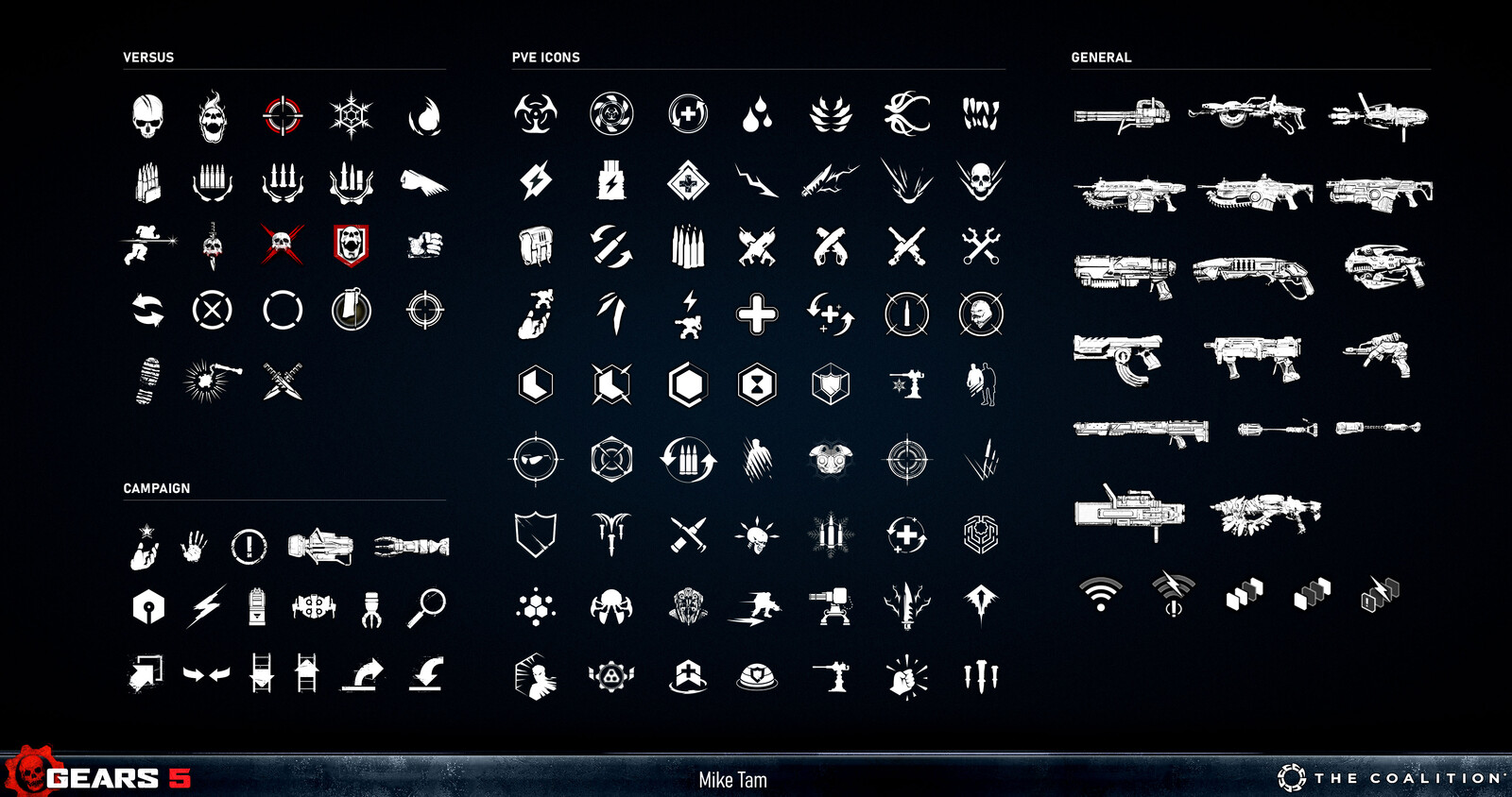 mike tam - Gears 5 HUD icons and Reticles