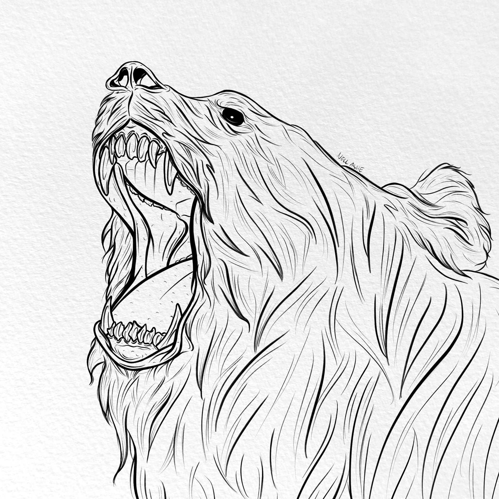 ArtStation - Snarling Bear 8.5x11