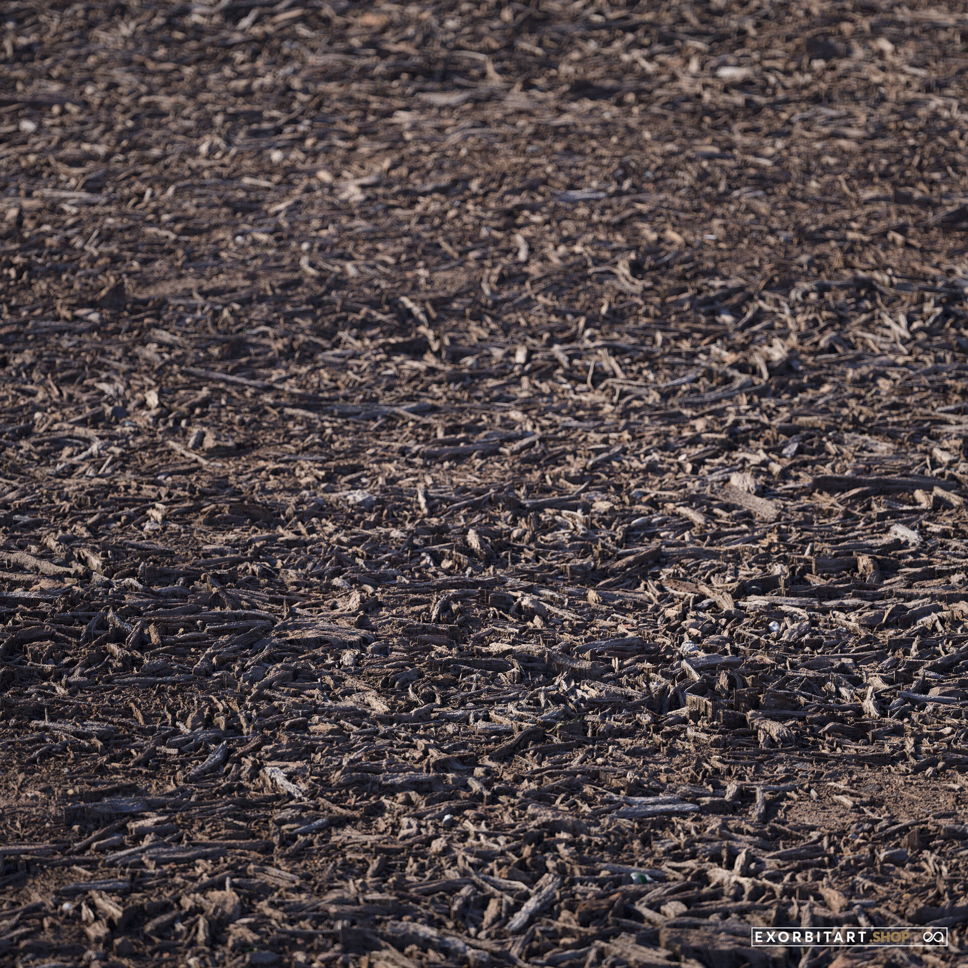 Benjamin Springer - Wood Chips 2 Scanned PBR Texture 300x300cm