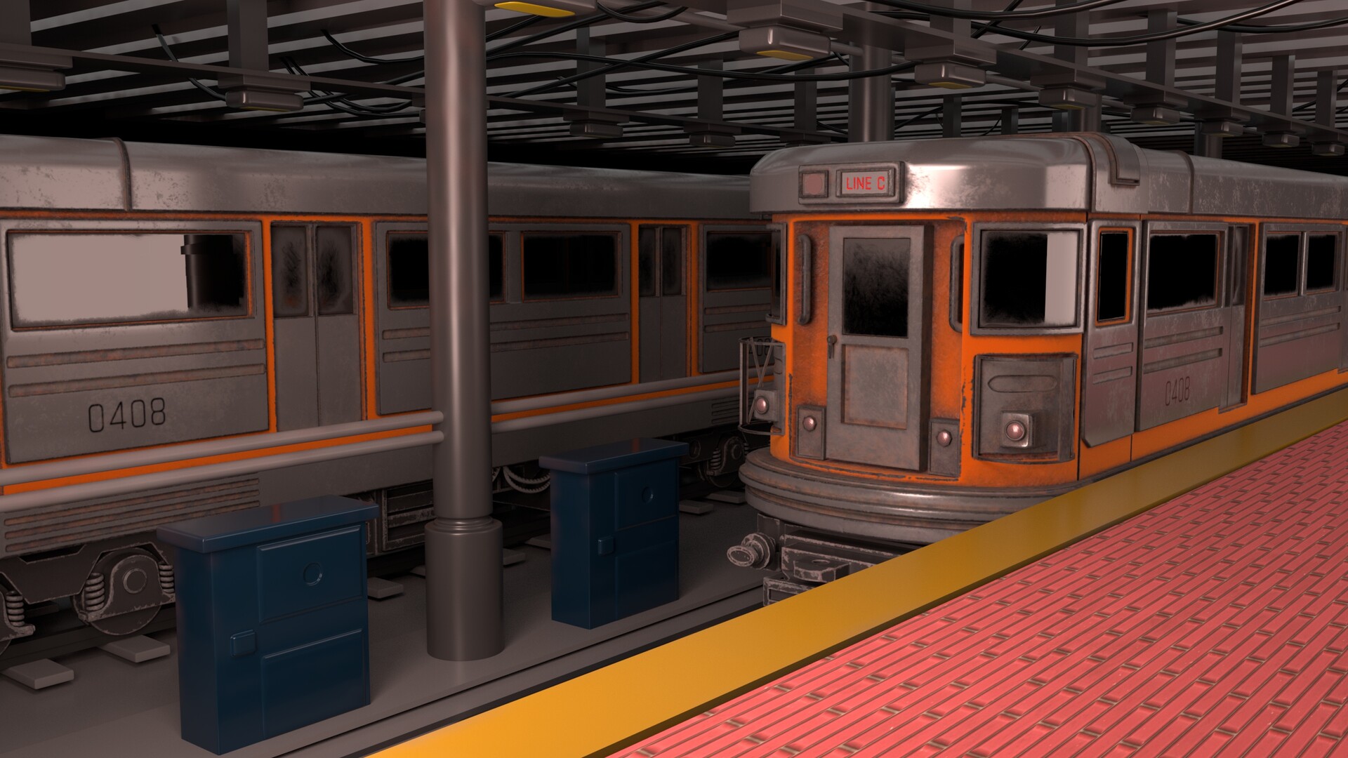 Railway Station Scene