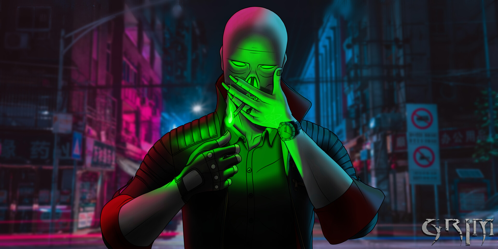 ArtStation - Grim - Good Night for a Smoke