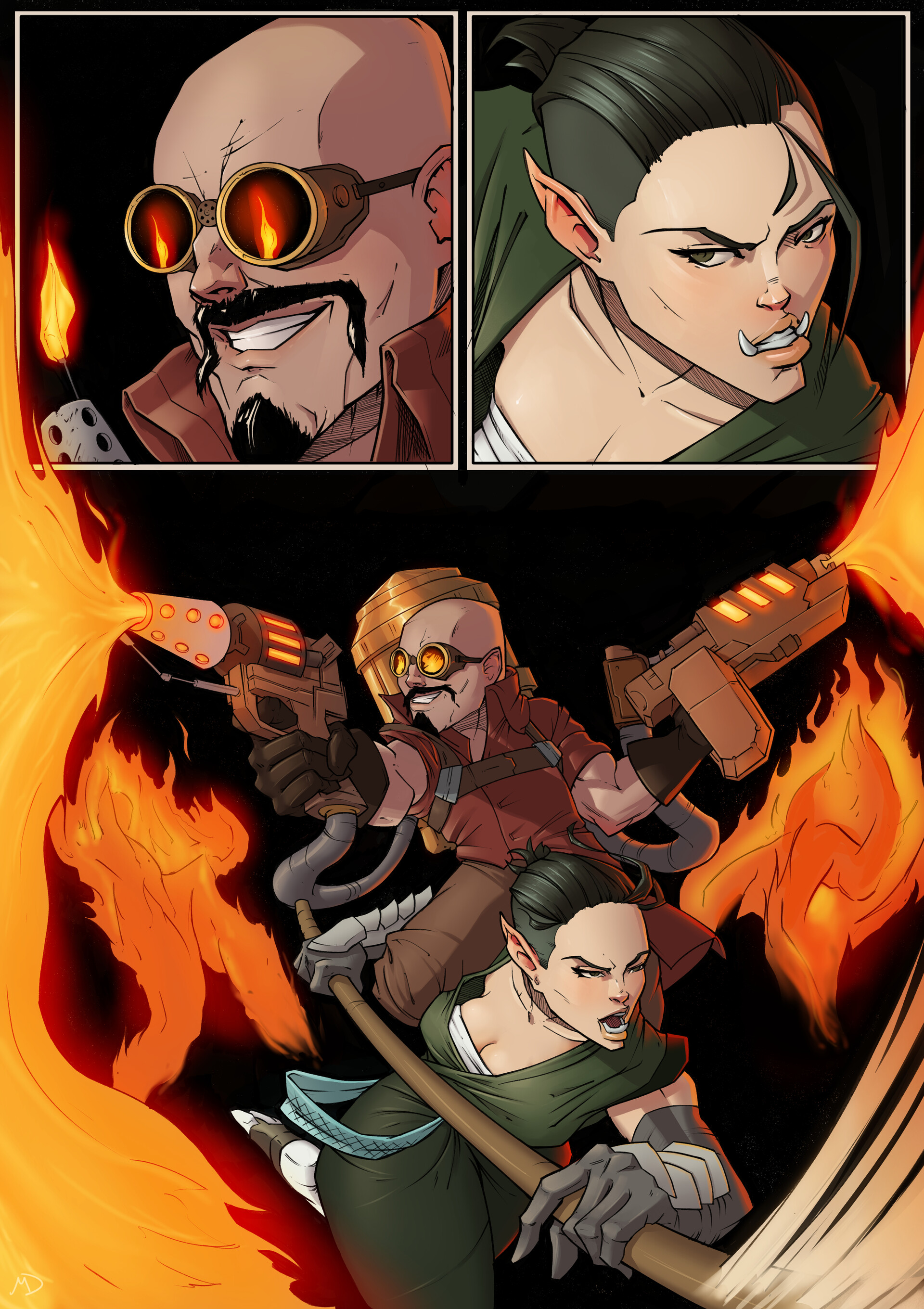 ArtStation - Orc Gnome Comic