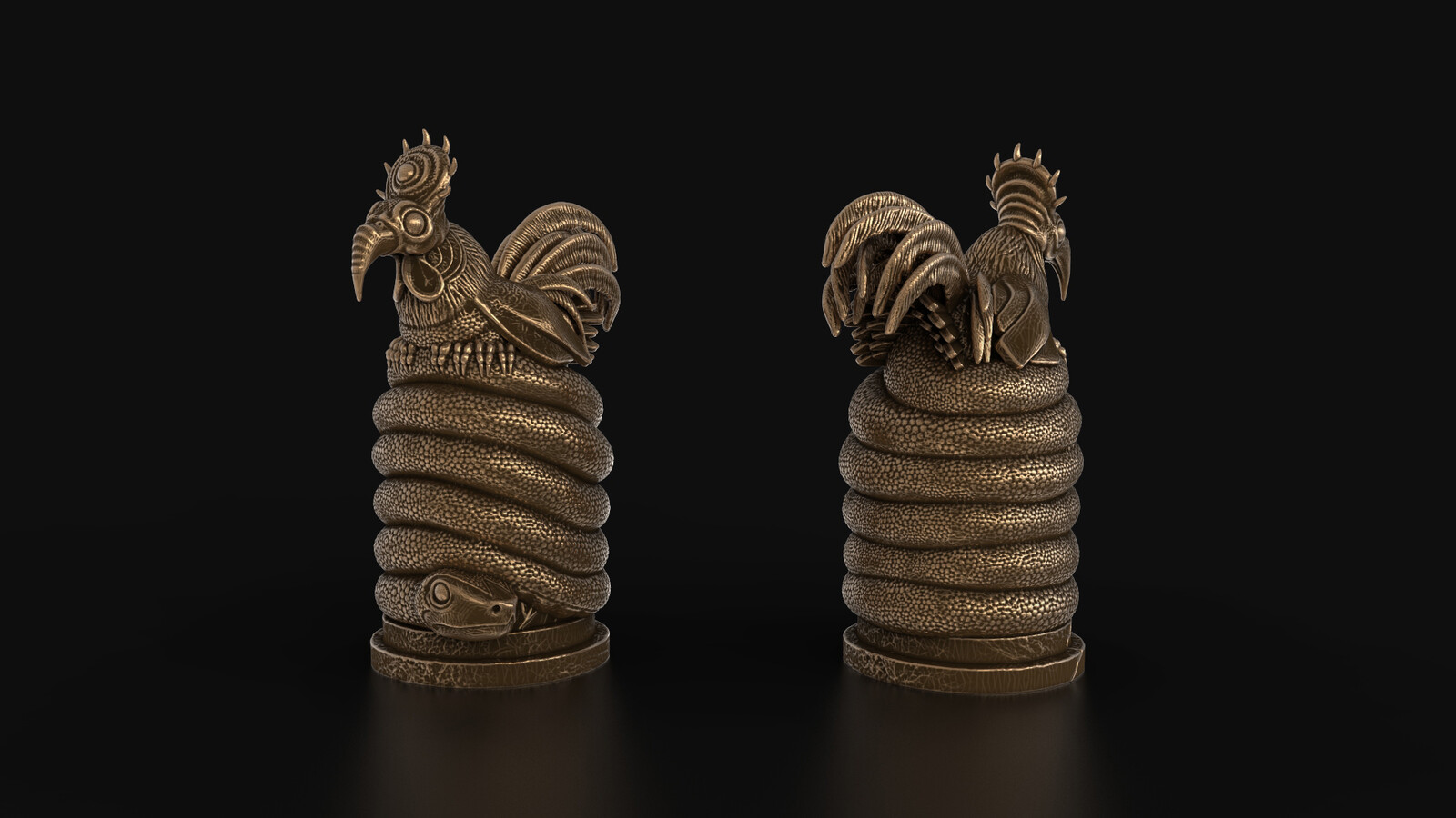 Deanna Connell - Basilisk Monster Totem (2015-2016 Commission)