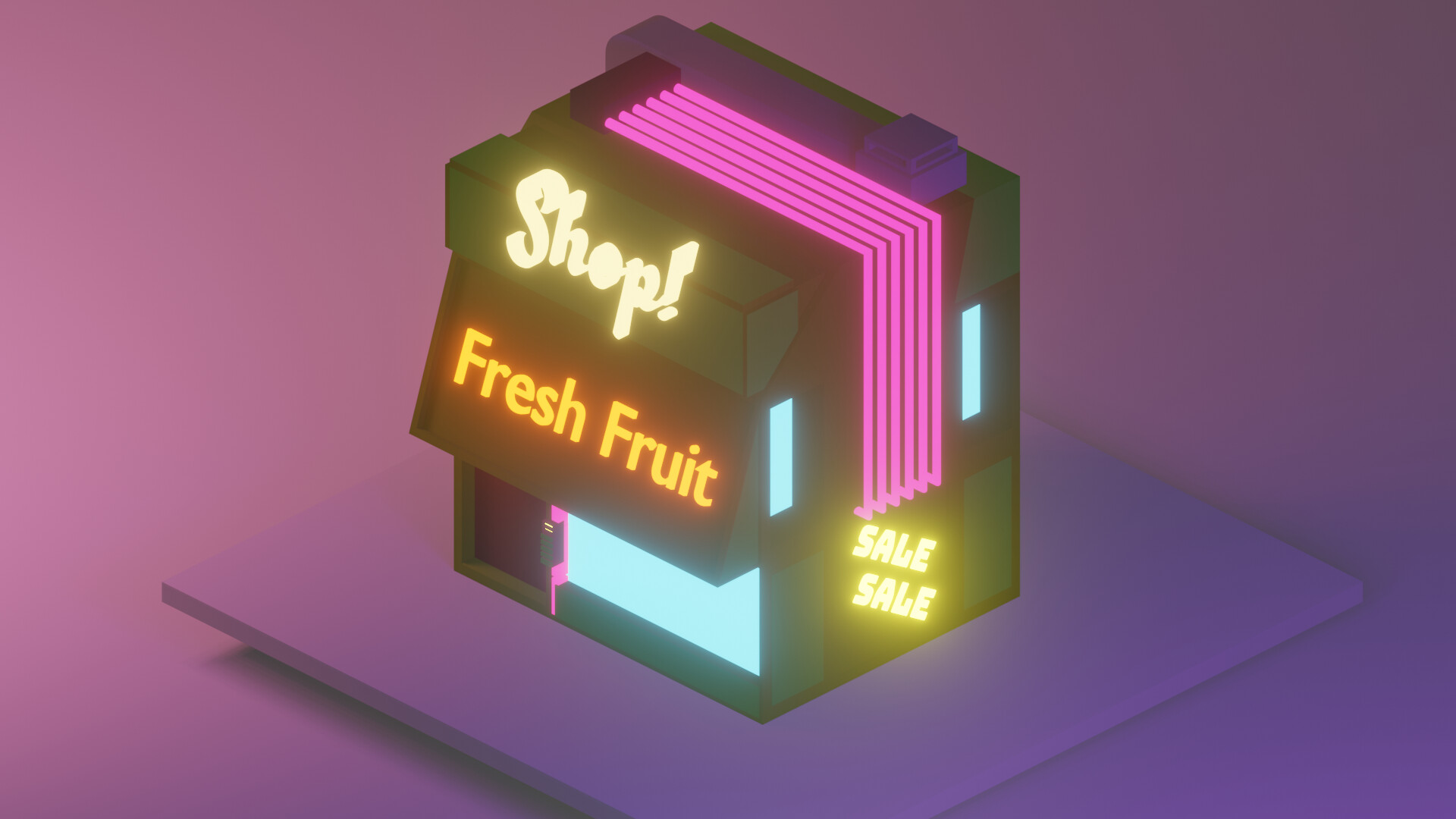 ArtStation - Neon Shop
