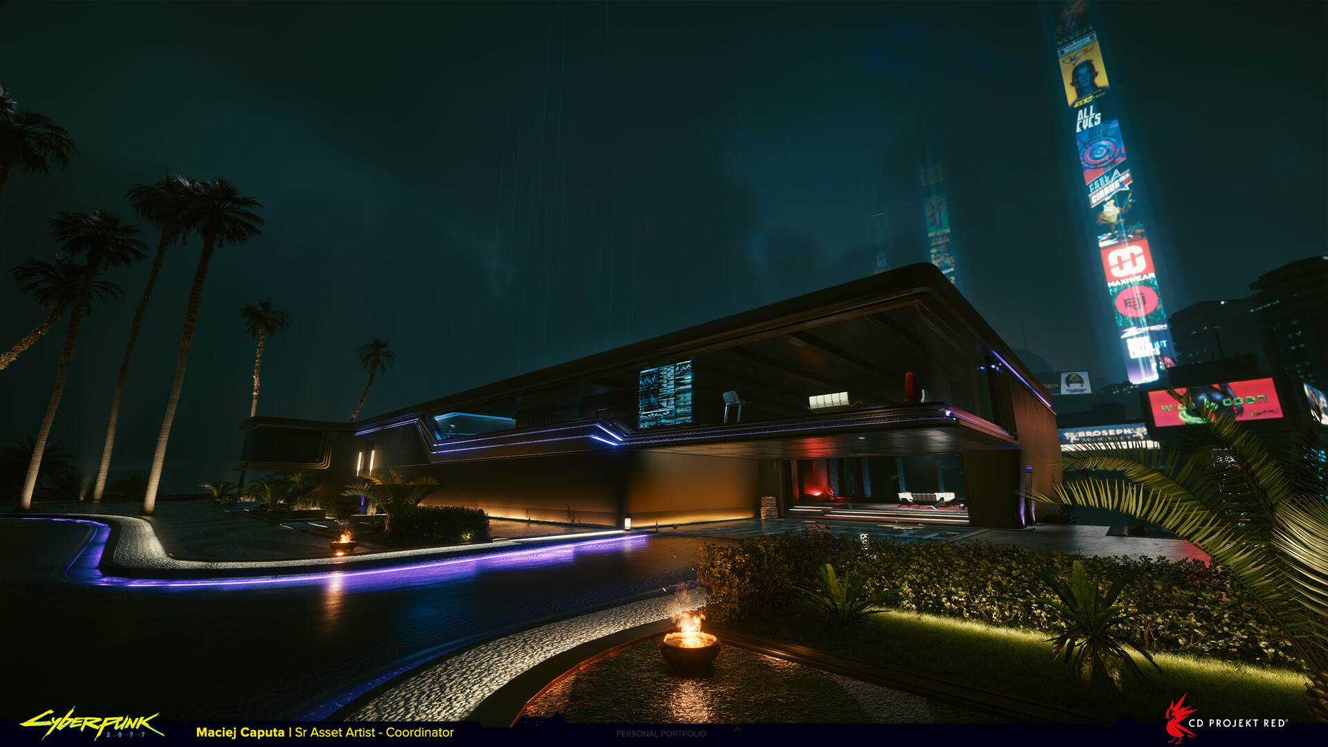 Maciej Caputa - Cyberpunk 2077 - Neokitsch Architecture Set