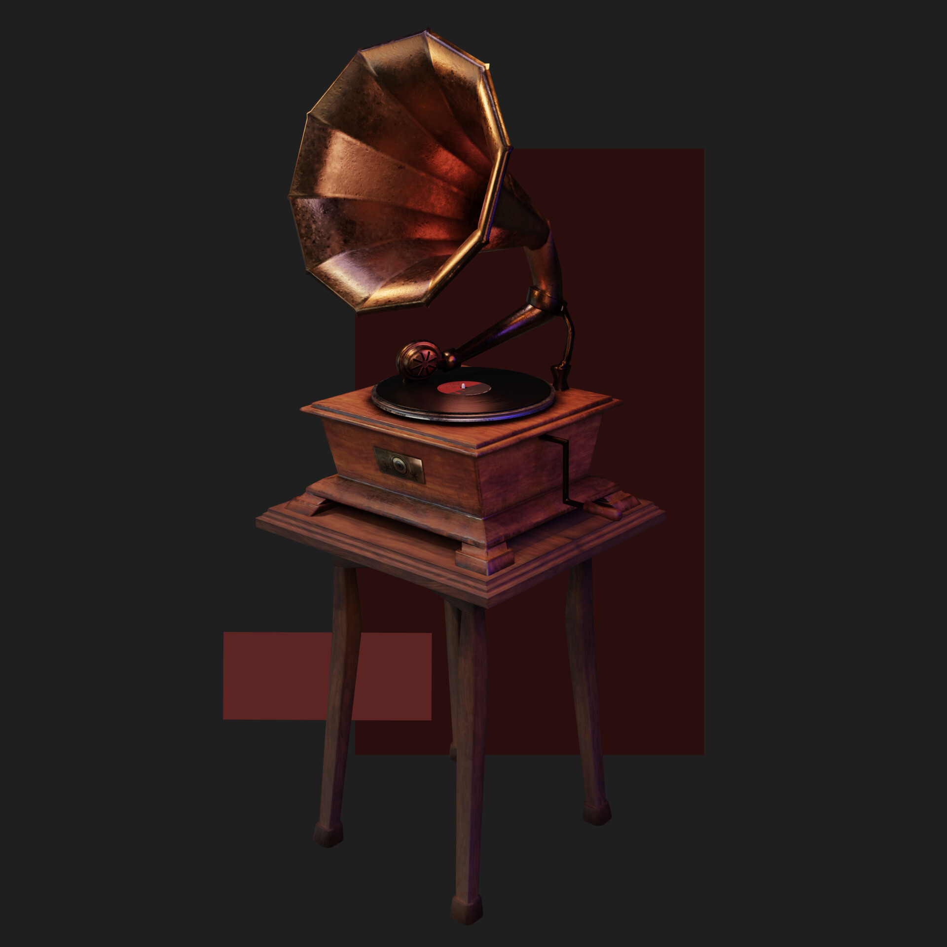 ArtStation - Gramophone 3D - Game Prop