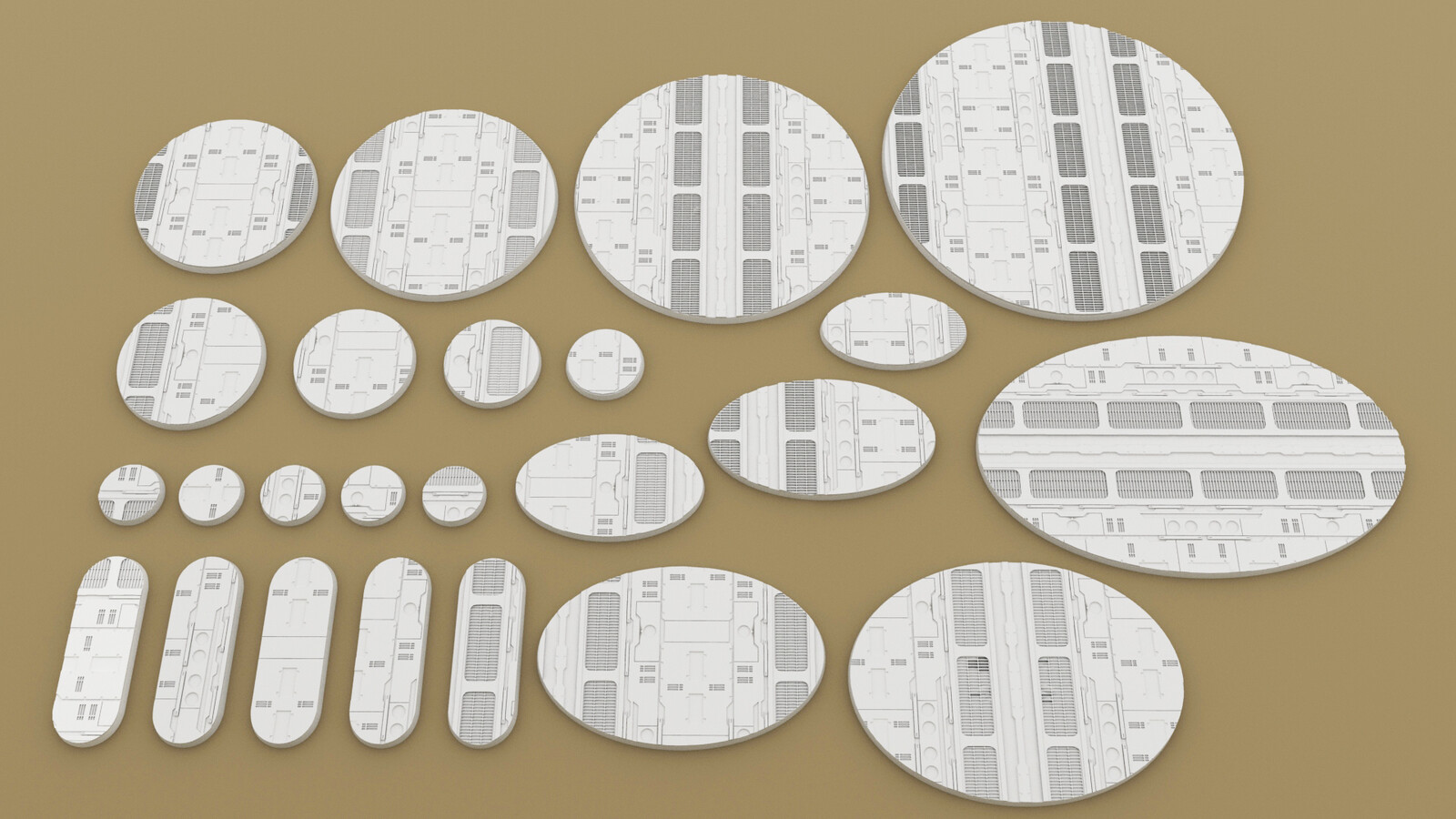 Sean H Bullough - 3D Printable Sci-Fi Themed Bases for Wargame Miniatures