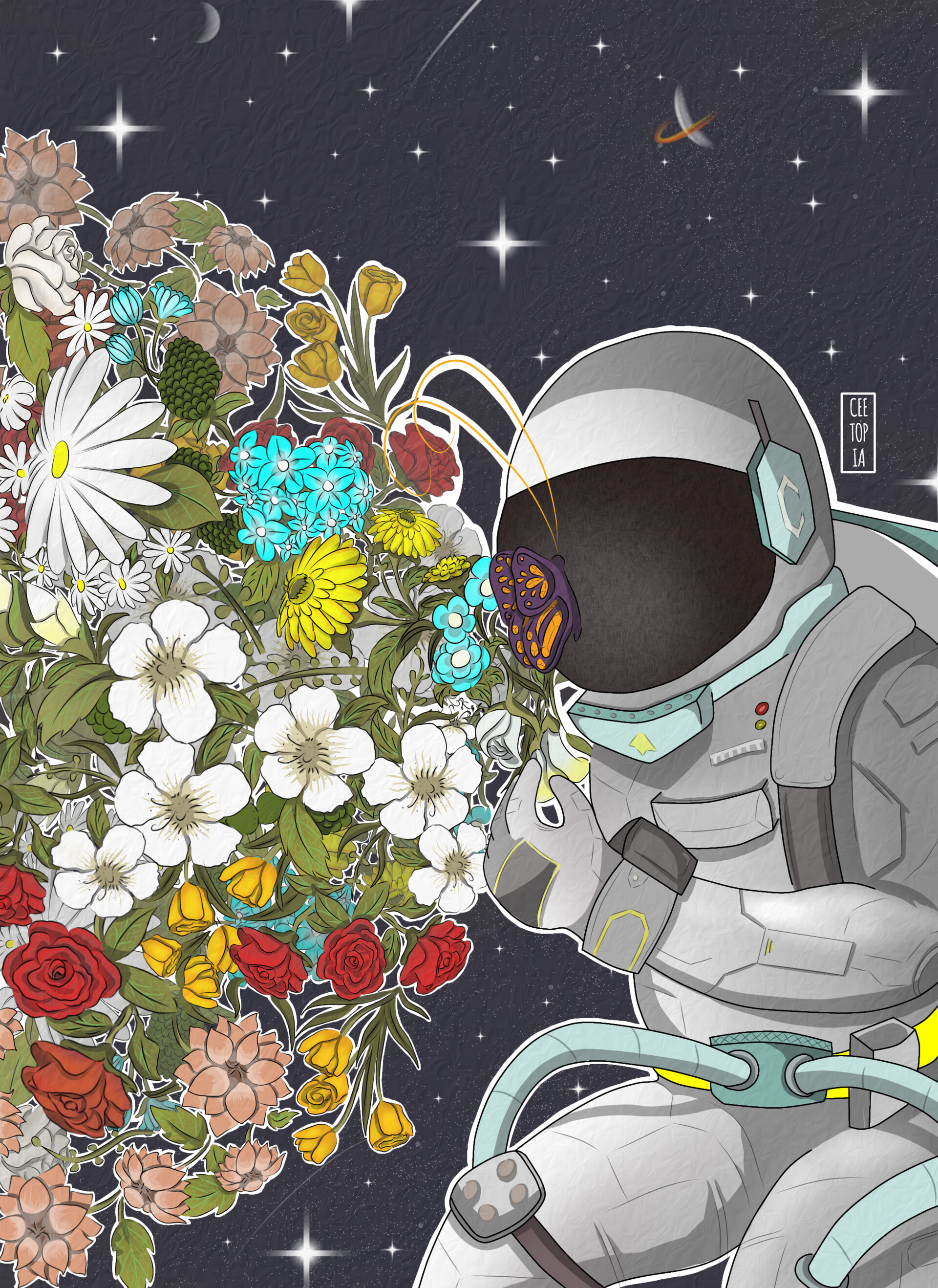 ArtStation - Flower in space