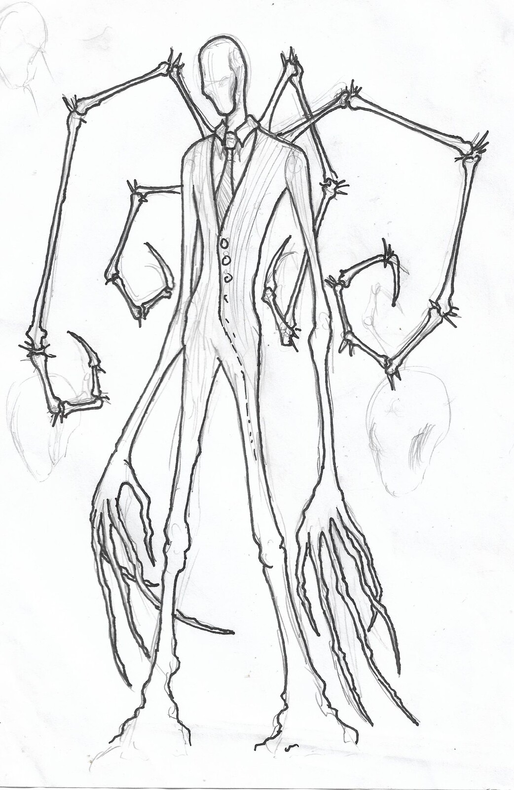 slender man coloring pages
