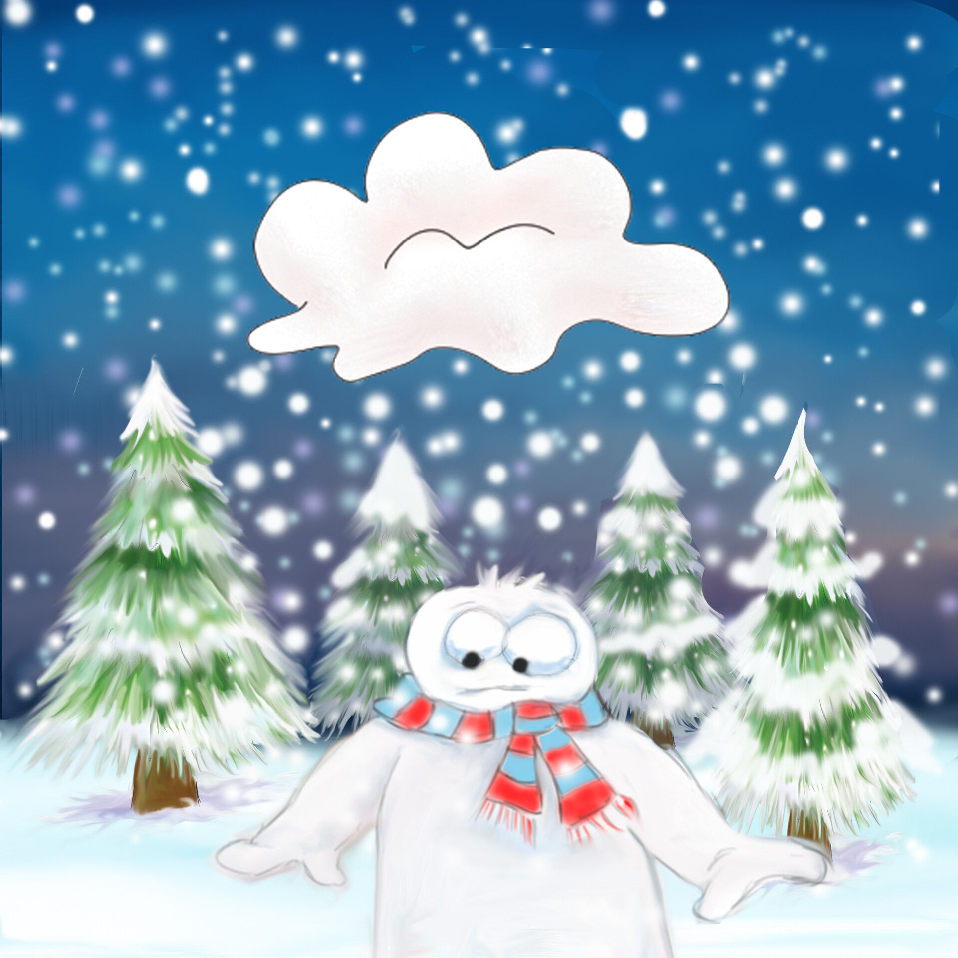 ArtStation - Snowy Cloud Snowman