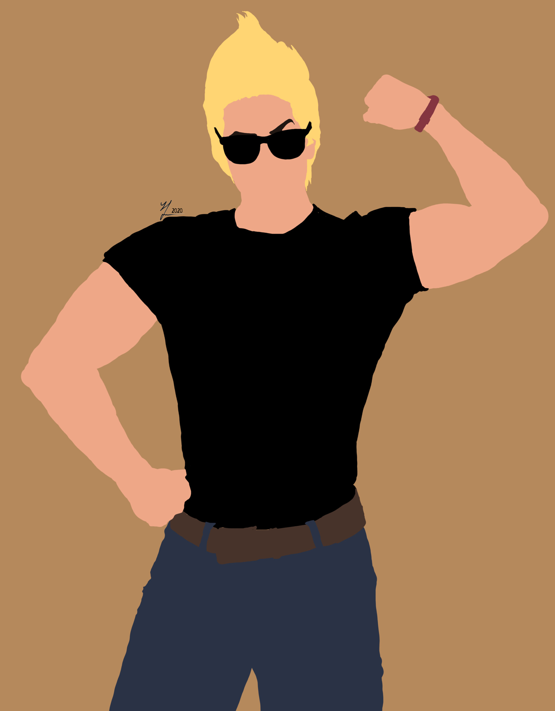 ArtStation - Johnny Bravo from Johnny Bravo (Basic)