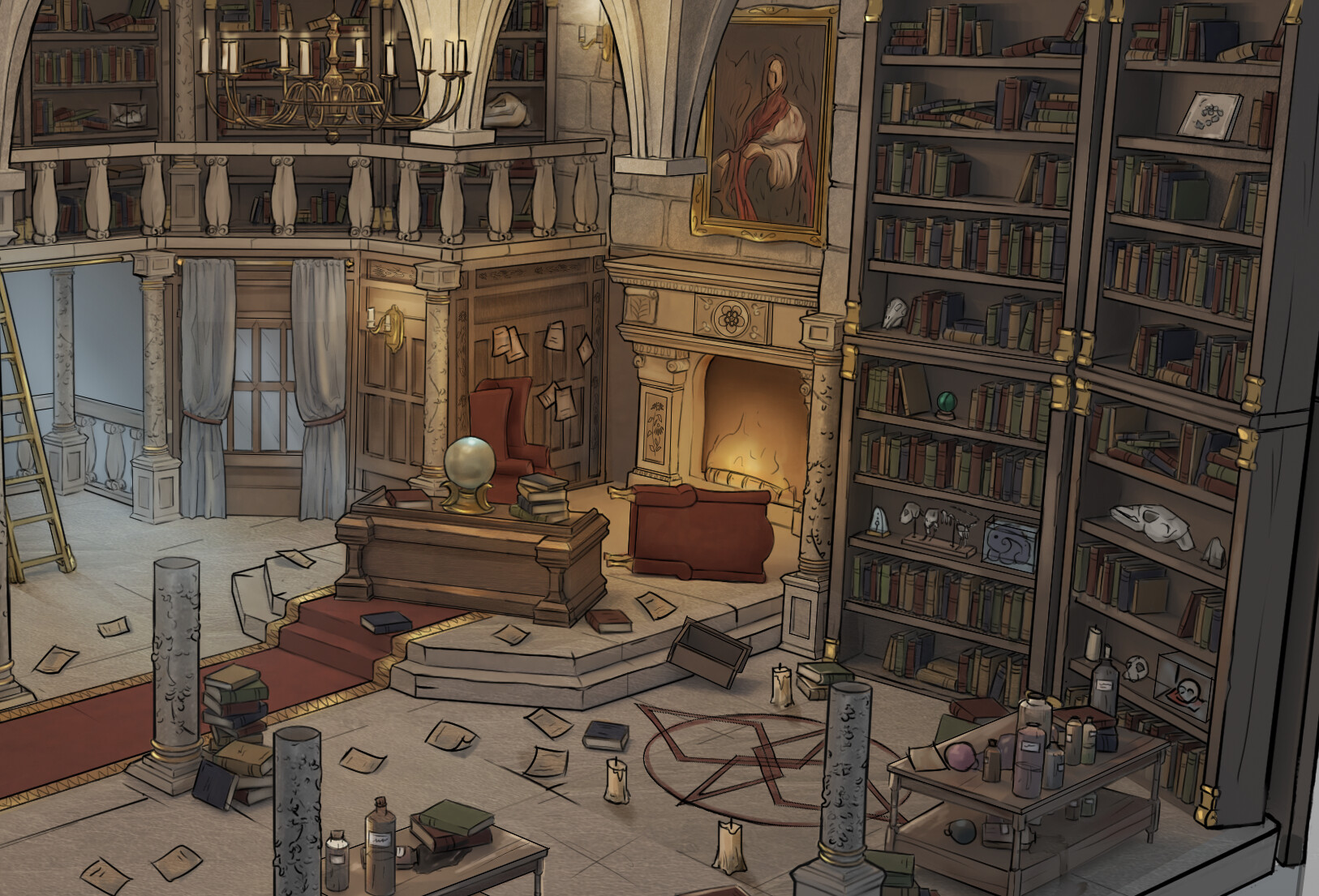 Chloe Harrison - The Mages Study Cutaway