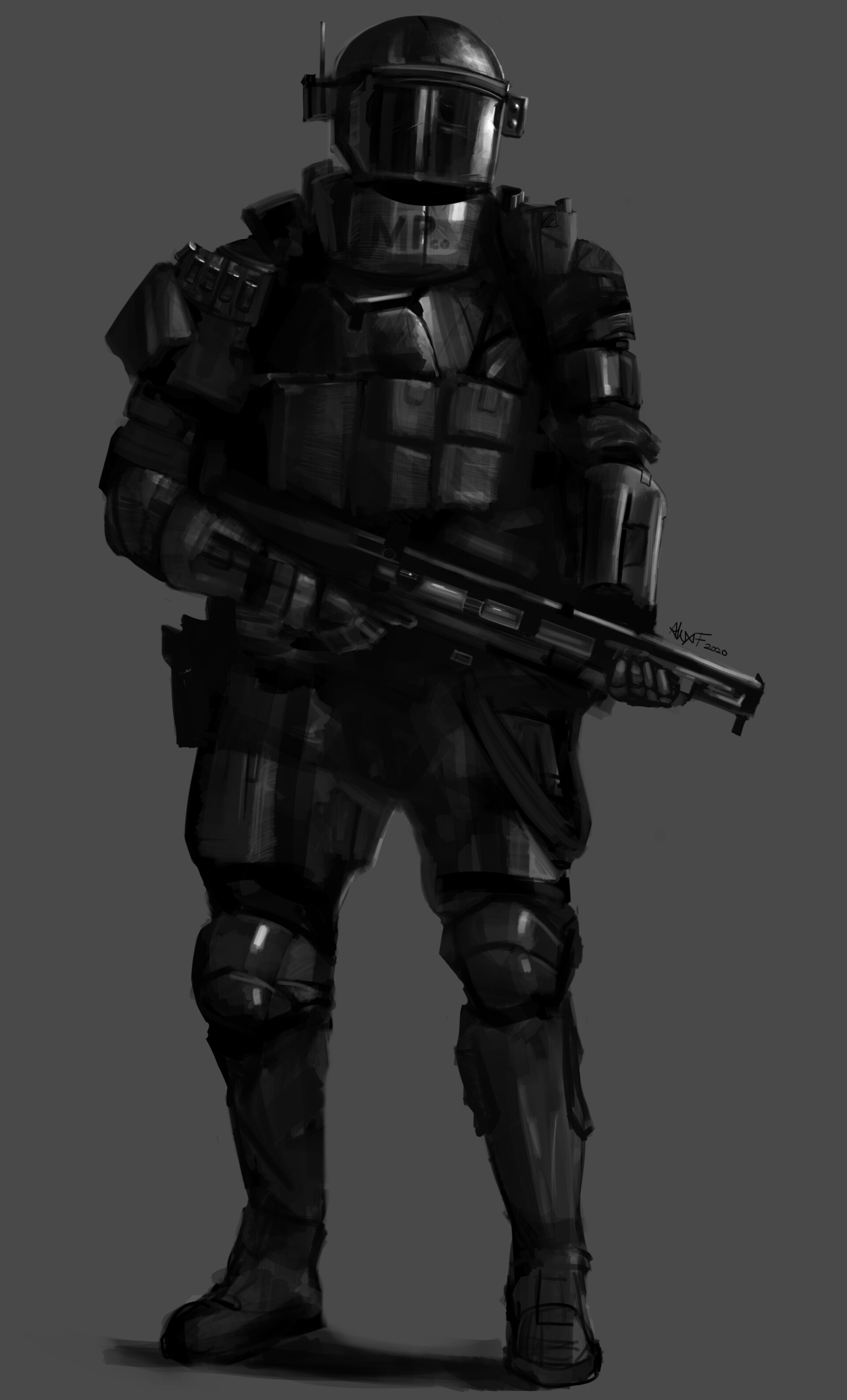 ArtStation - Cyberpunk-inspired Military Police