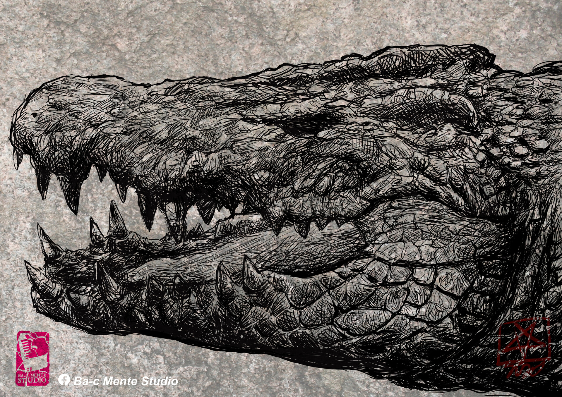ArtStation - riverbank creature digital illustration
