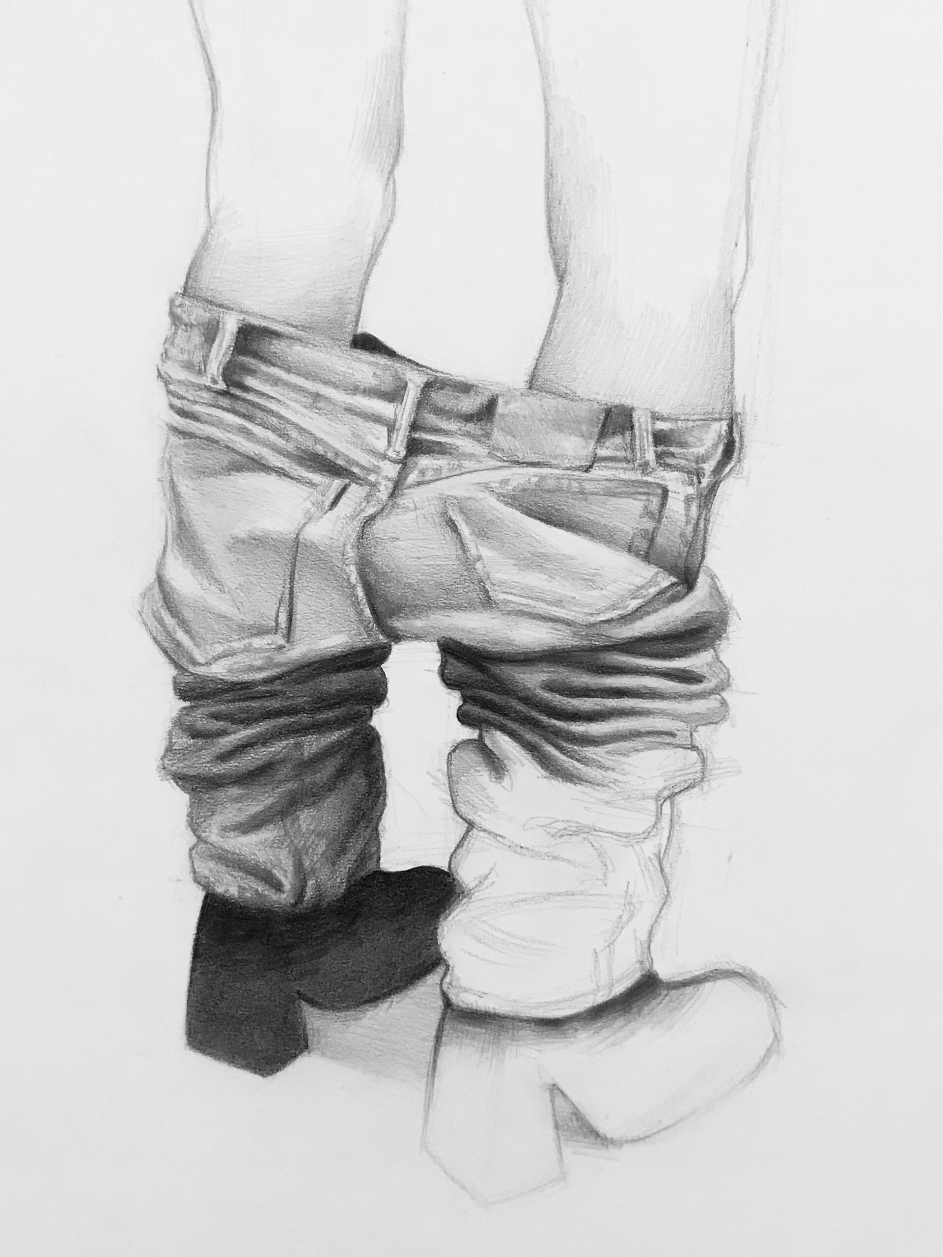 how to draw black jeans