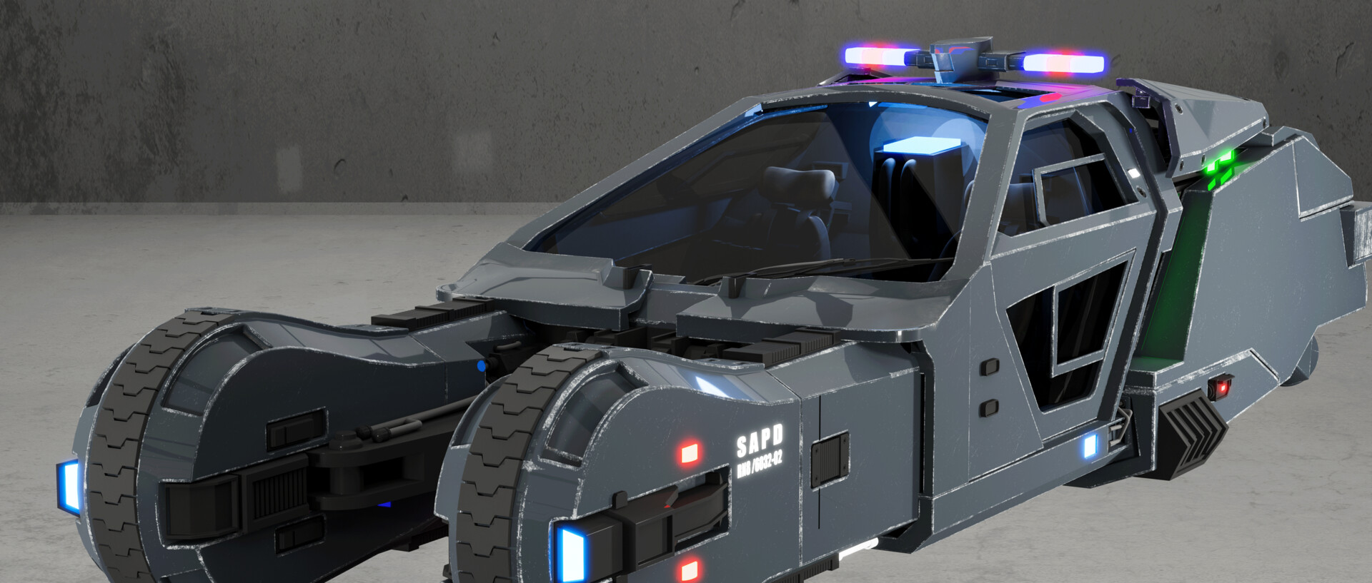 bass Mania - modeling and render Blade Runner Police Spinner