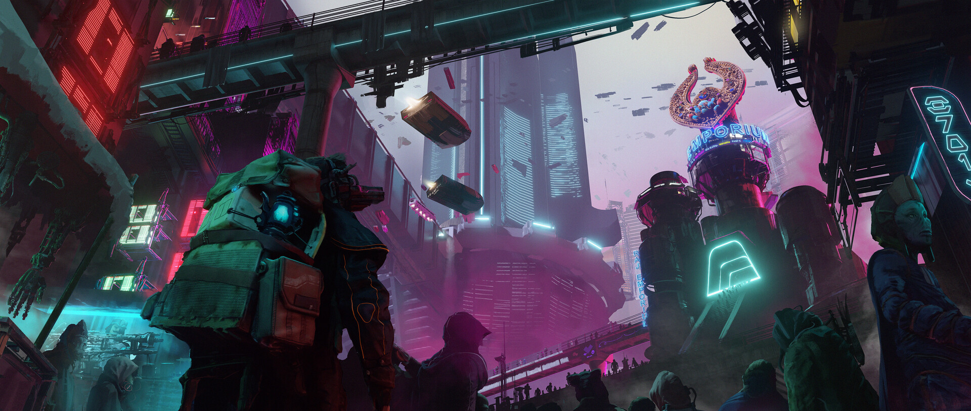 ArtStation - The Intergalactic Trade hub of Gann-Dellbert