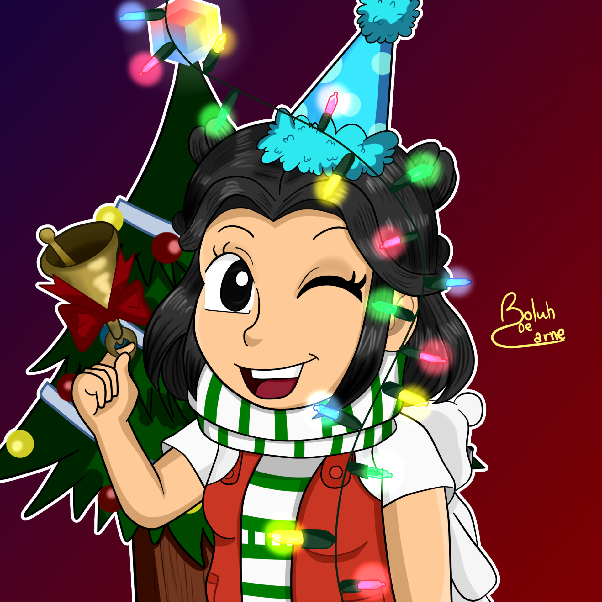 ArtStation - Comission Habbo Xmas - Chibi