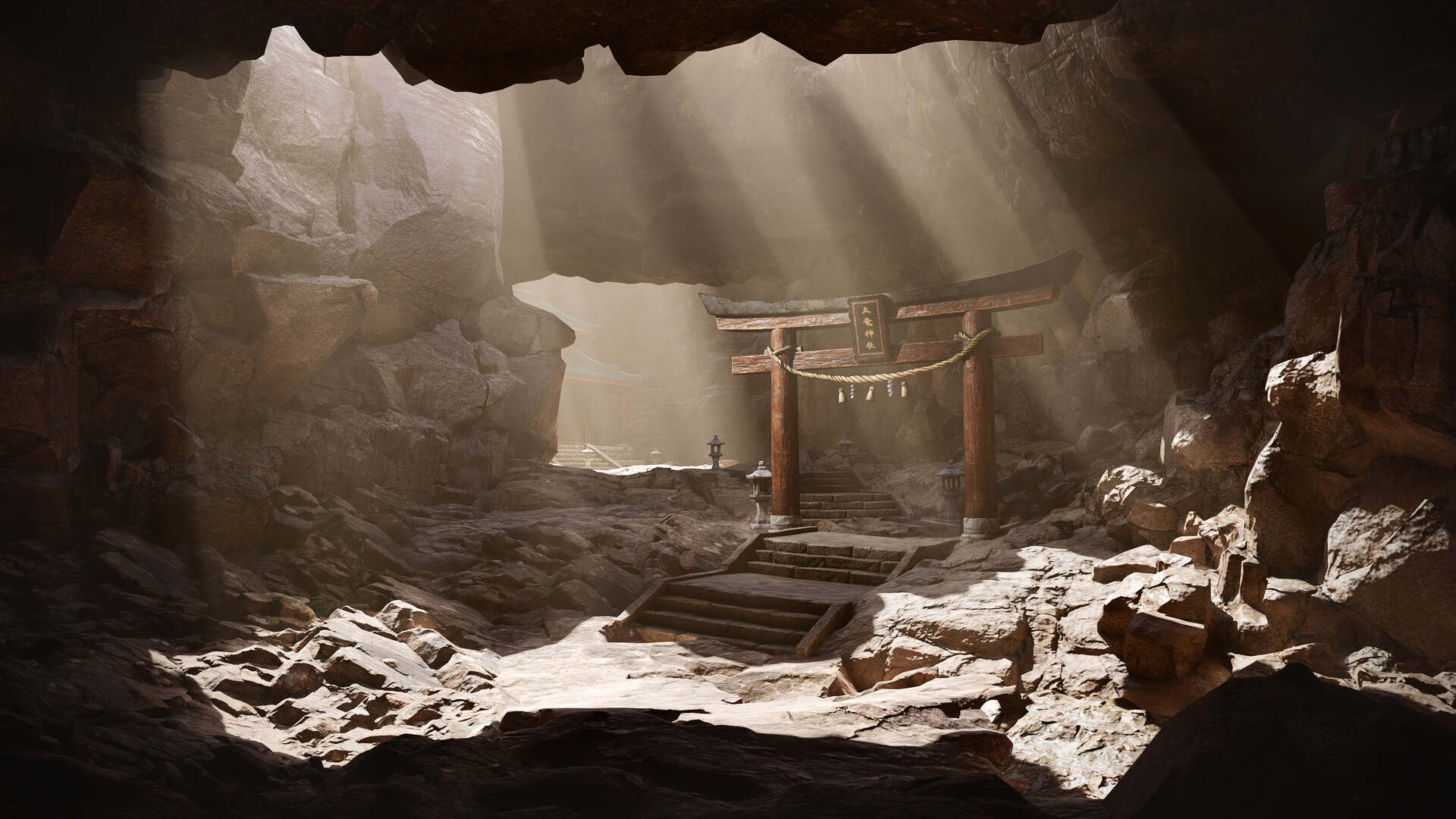 ArtStation - Japanese cave environment