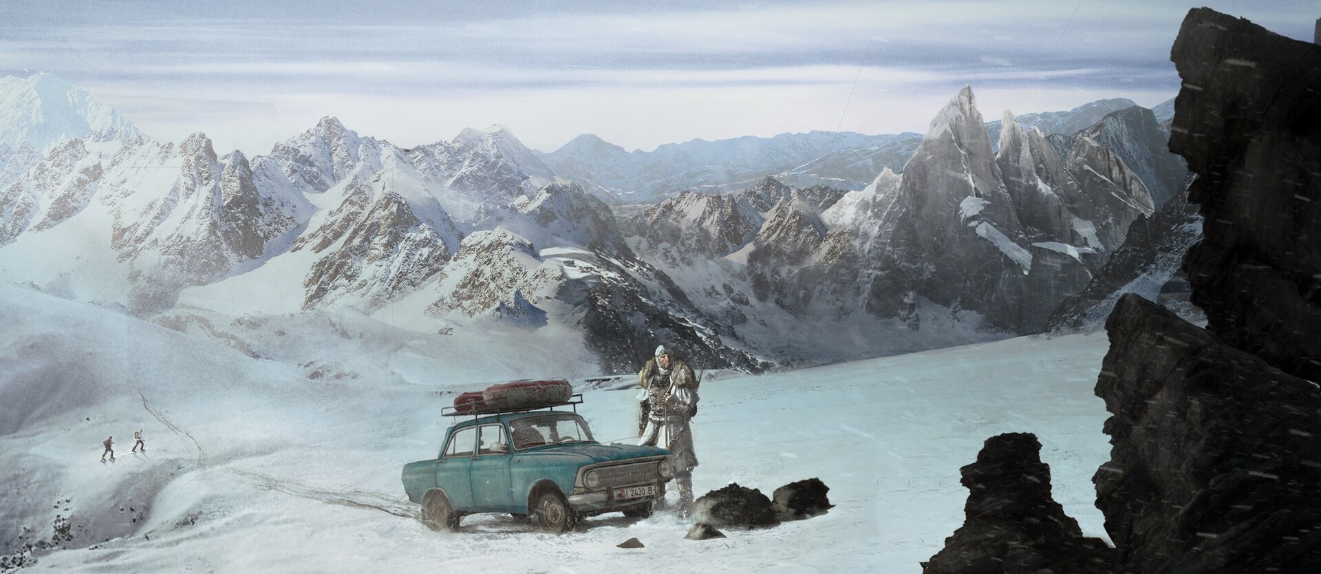 ArtStation - Zhigul in the mountains