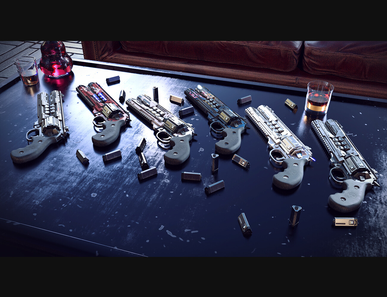 "Cyberpunk Revolver" by Misuo WU (polish3D) : r/ImaginaryWeaponry