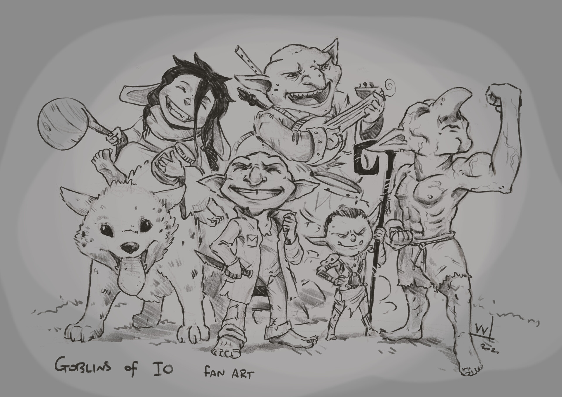 ArtStation - Goblins of IO fant art group shot