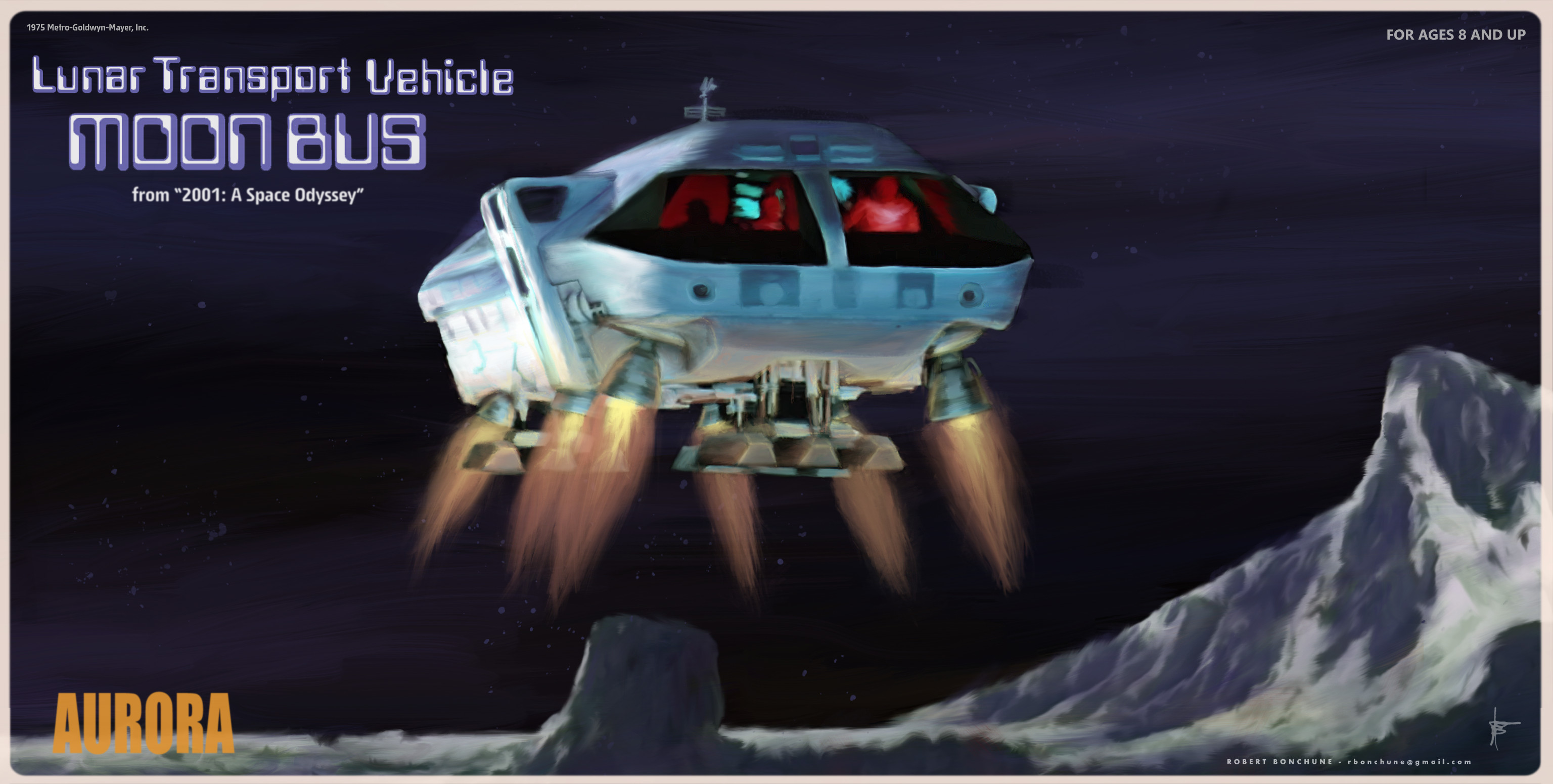 Robert Bonchune - Moon Bus - 2001:A Space Odyssey (Alt Box Cover Artwork)